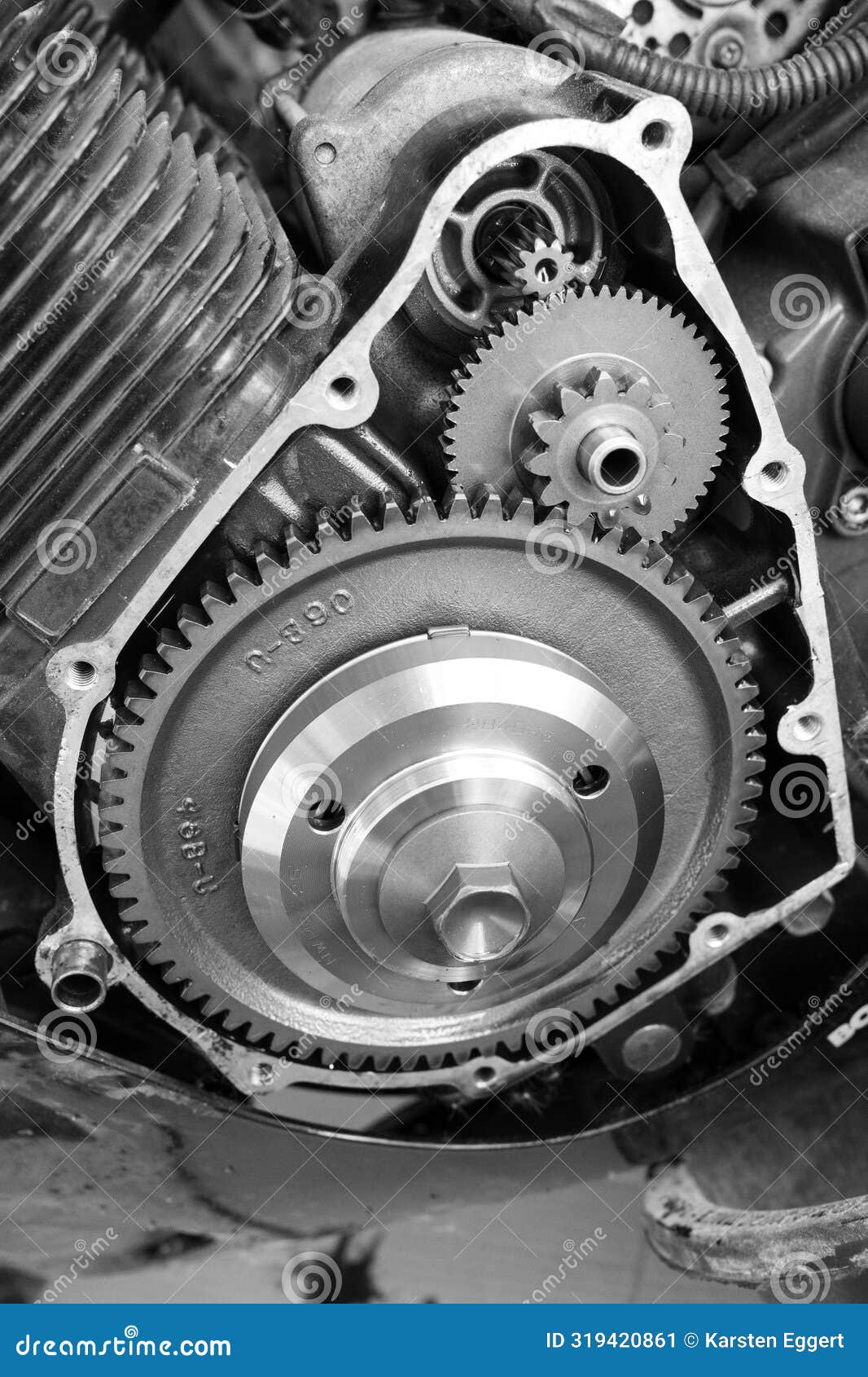 The Gears of a Motorcycle Transmission Stock Image - Image of power ...