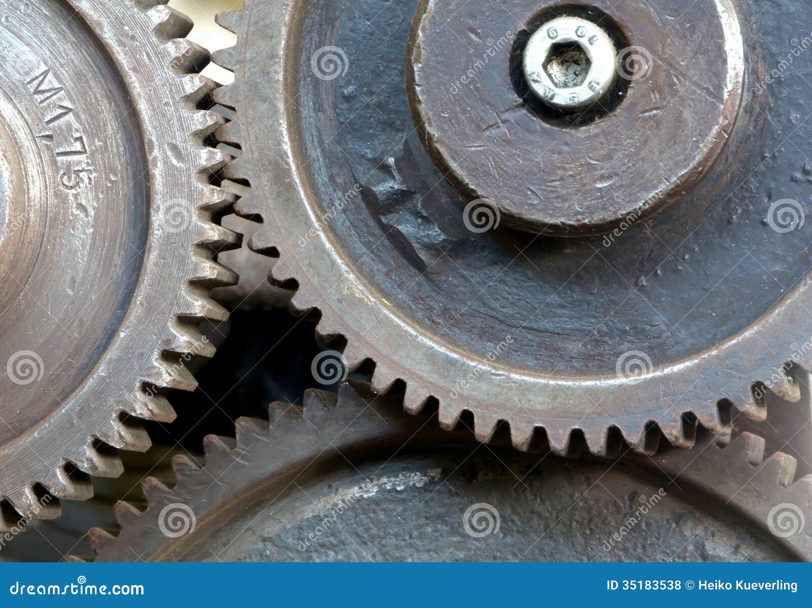 Gears of an old machine stock photo. Image of force, dynamics - 35183538