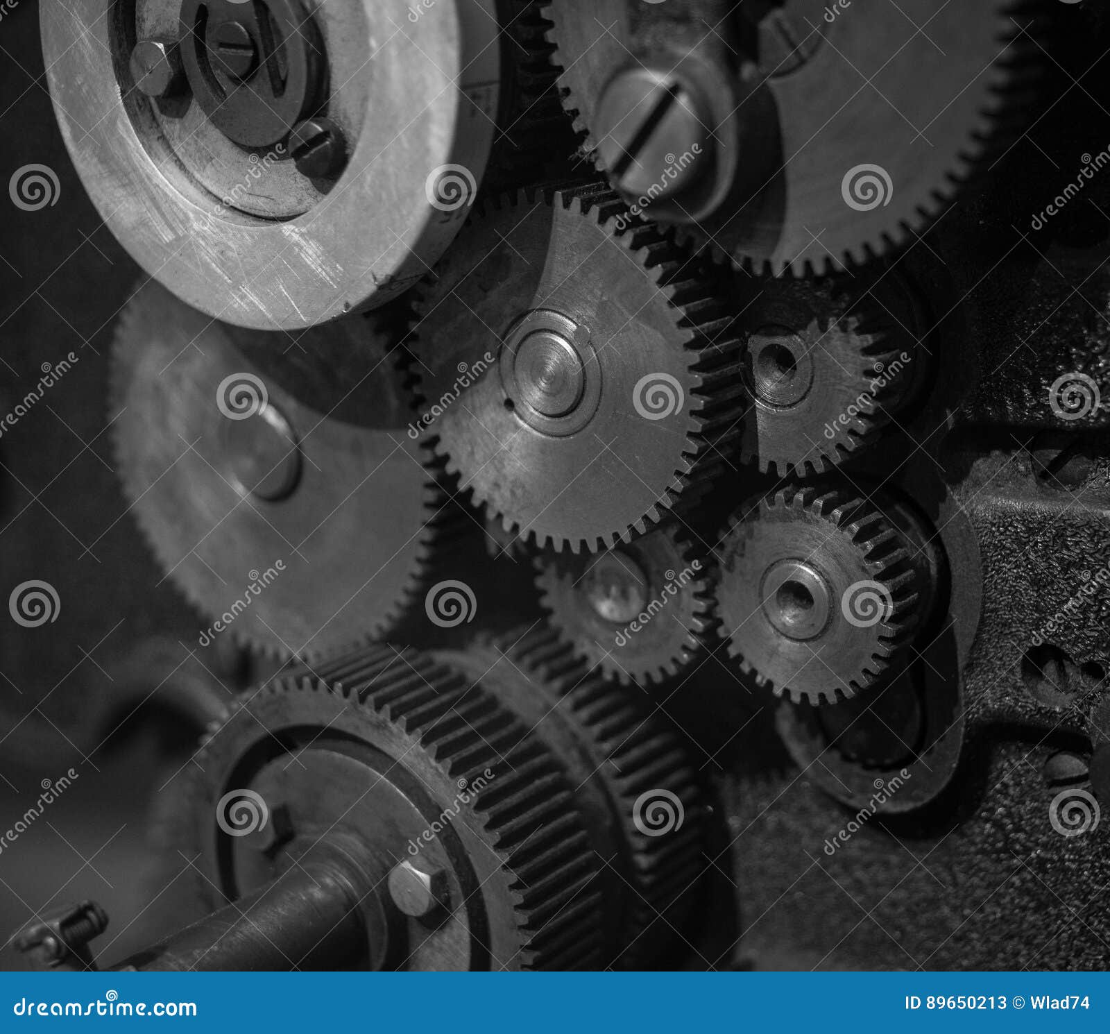The Gears of a Old and Vintage Machine Stock Image - Image of pinion ...