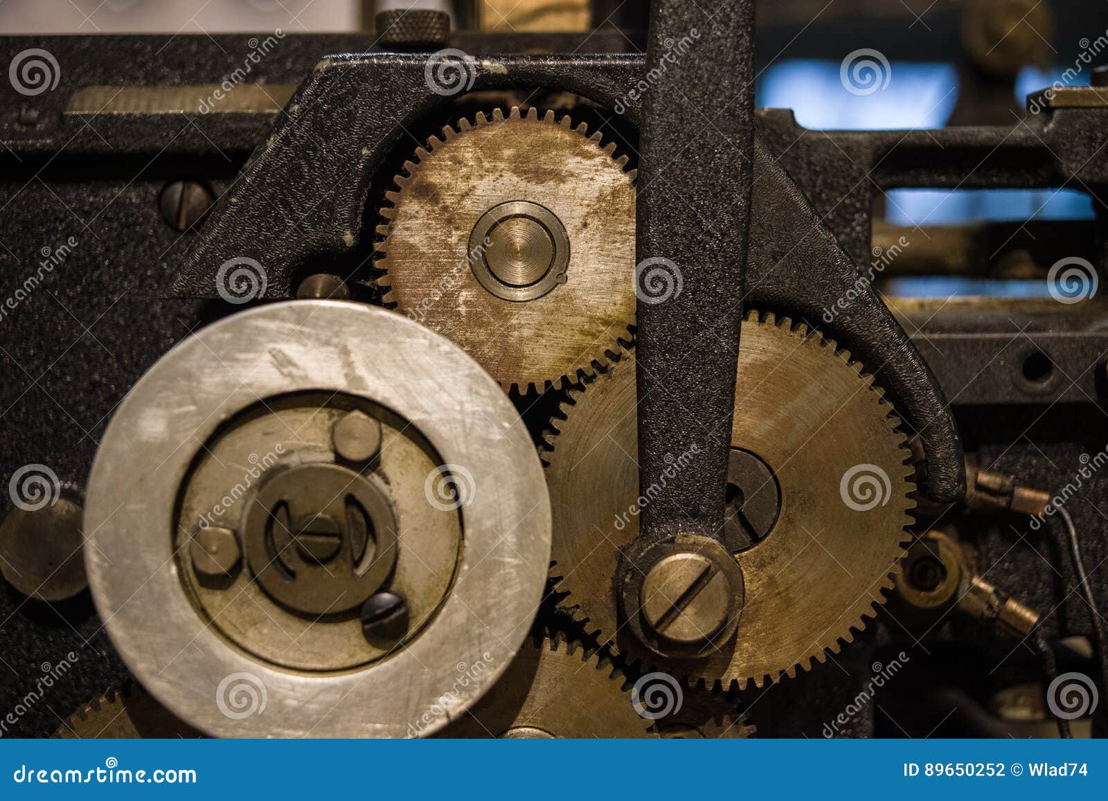 The Gears of a Old and Vintage Machine Stock Photo - Image of machinery ...