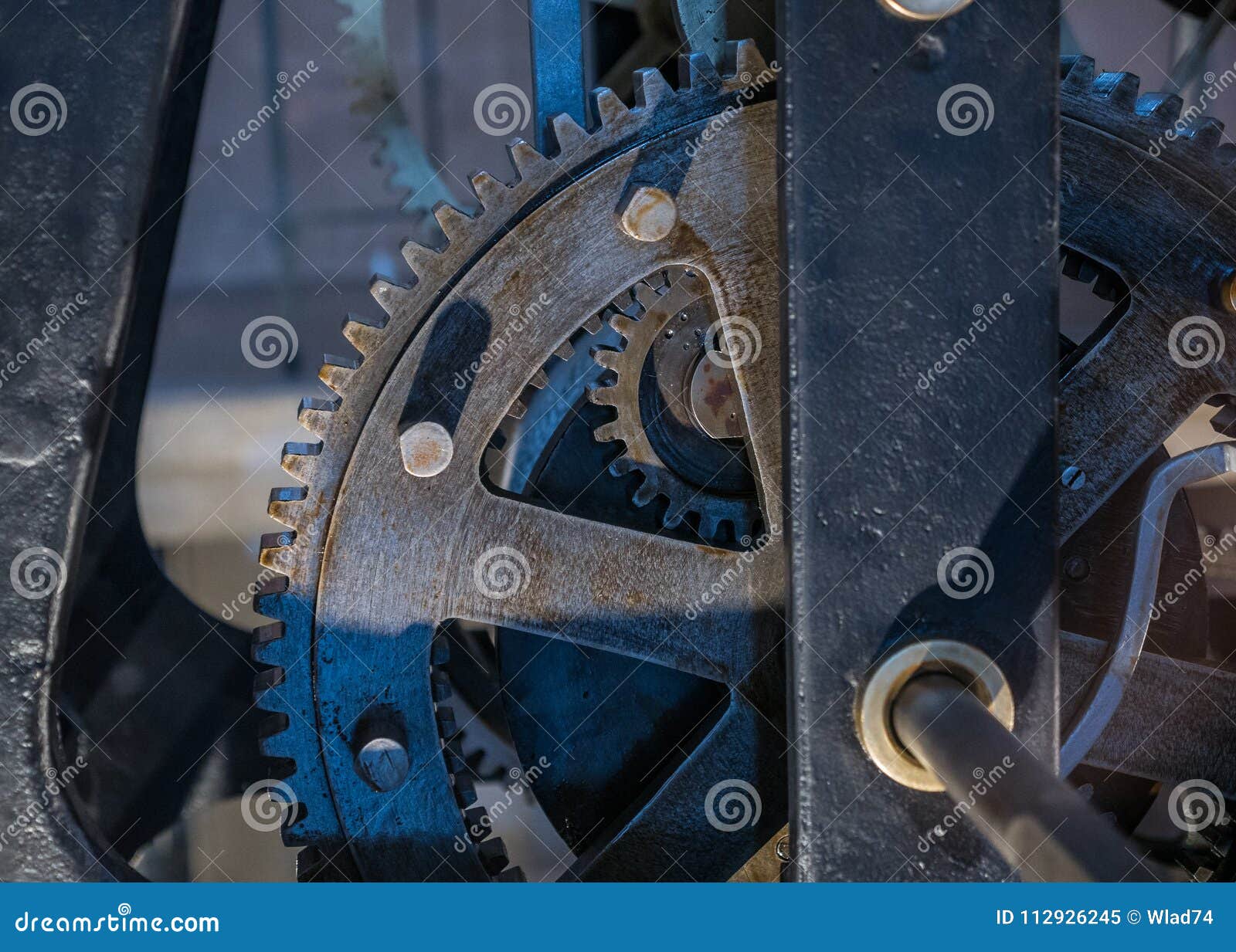 The Gears of a Old and Vintage Machine Stock Image - Image of iron ...