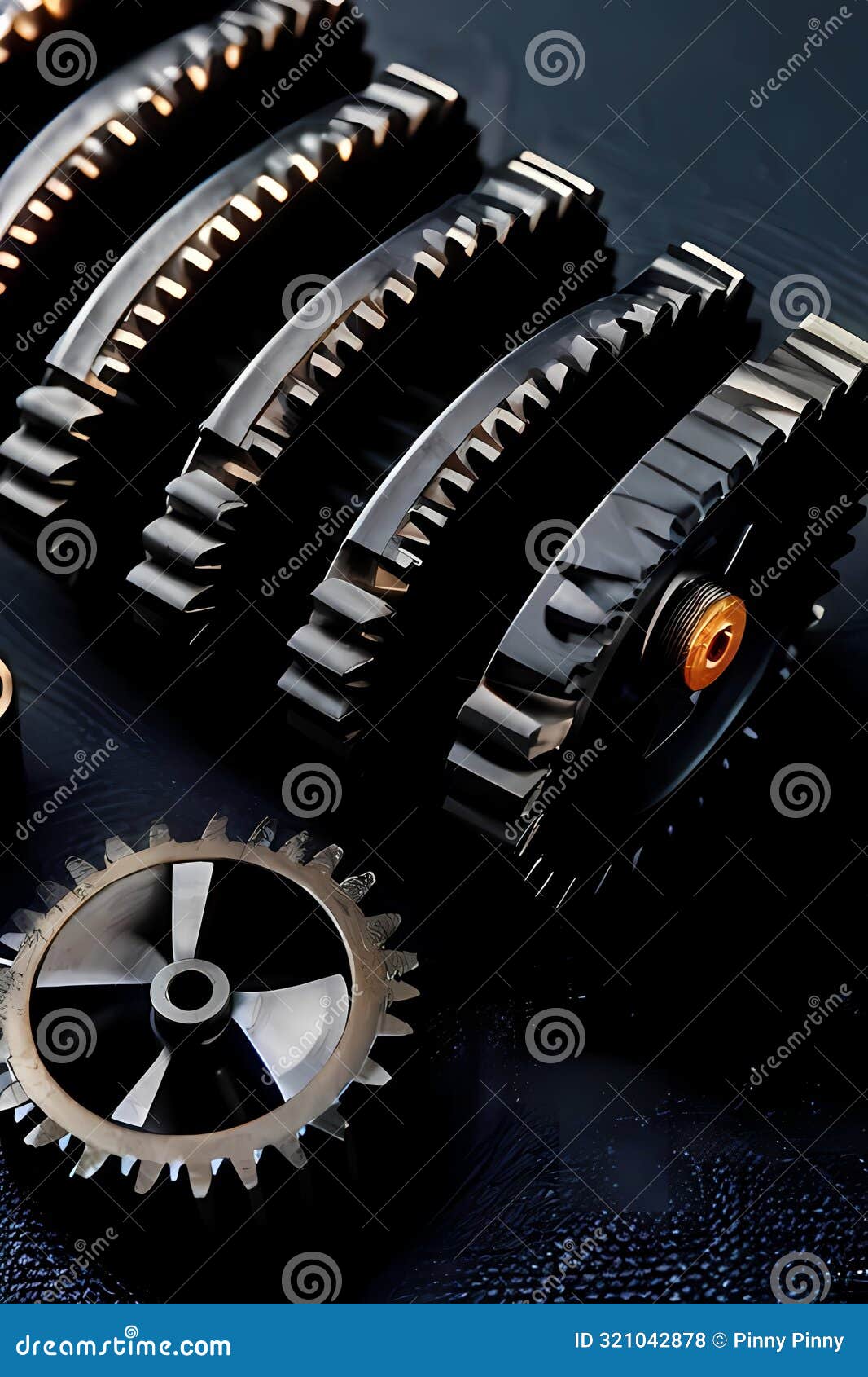 The Gears, a Part of Machine, Realistic Picture Stock Illustration ...