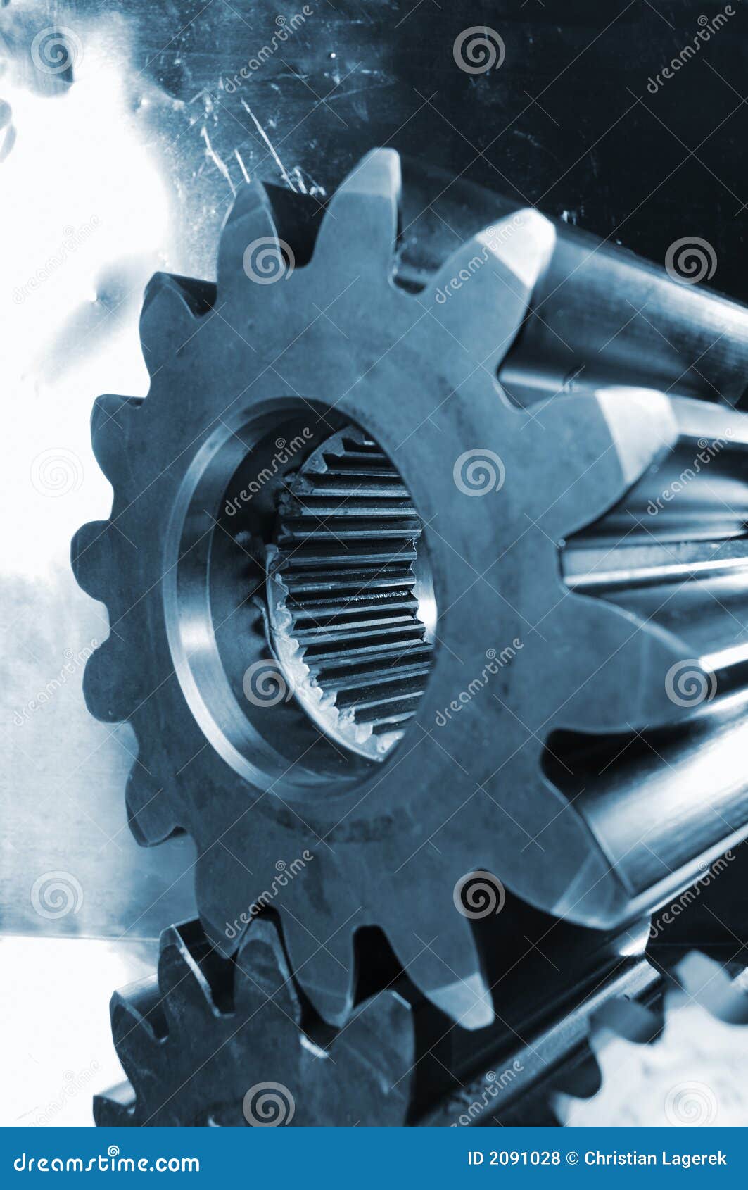 Gears in Powerful Wide-angle Perspective Stock Photo - Image of ...