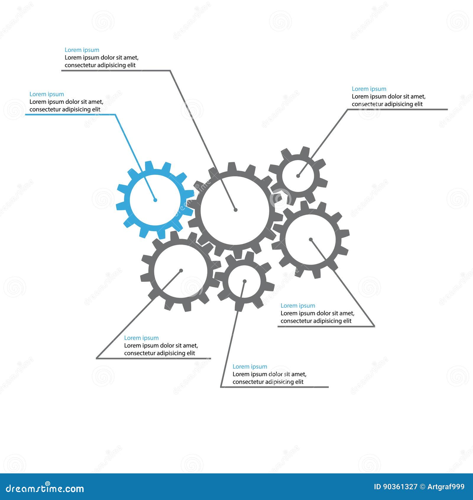 Gears Presentation Template Stock Vector - Illustration of vector ...