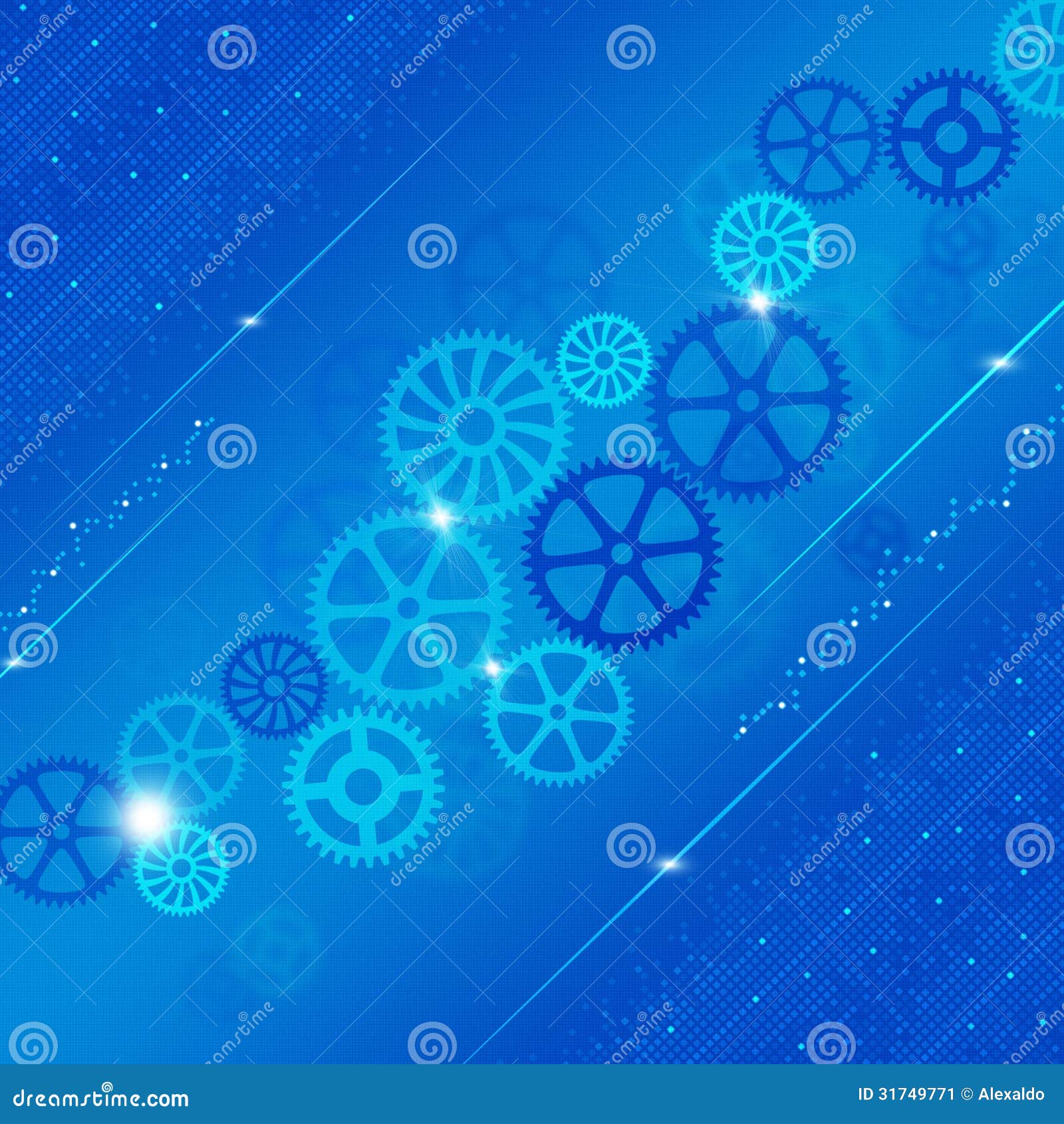 Gears in Progress stock illustration. Illustration of togetherness ...