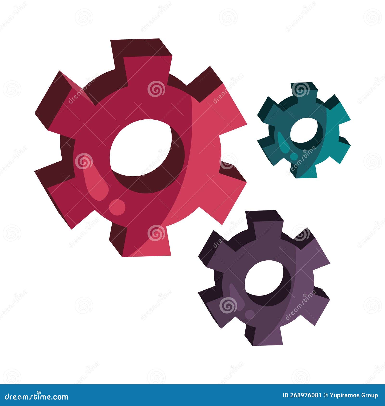 Gears progress icon stock vector. Illustration of cogwheel - 268976081