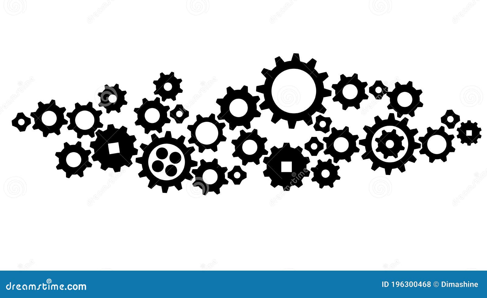 Gears in Progress., Icon, Vector Isolated Illustration Stock Vector ...