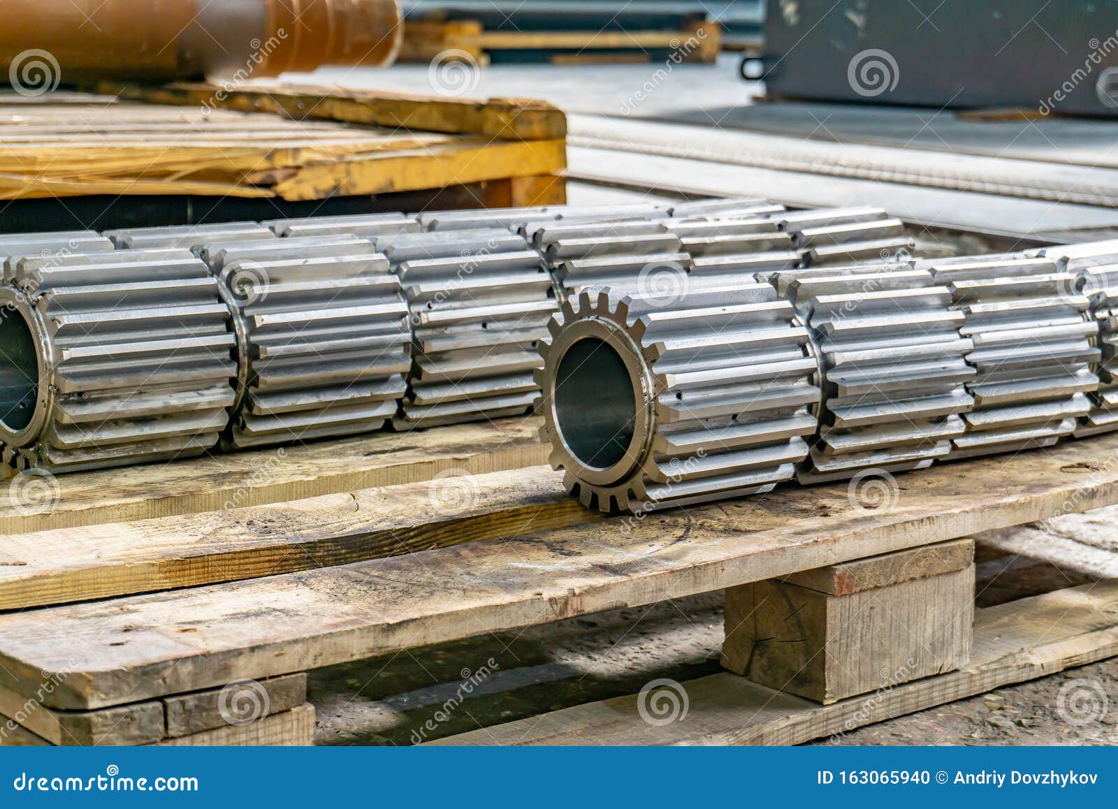 Gears on the Rack after Manufacturing at the Manufacturing Plant. Gear ...