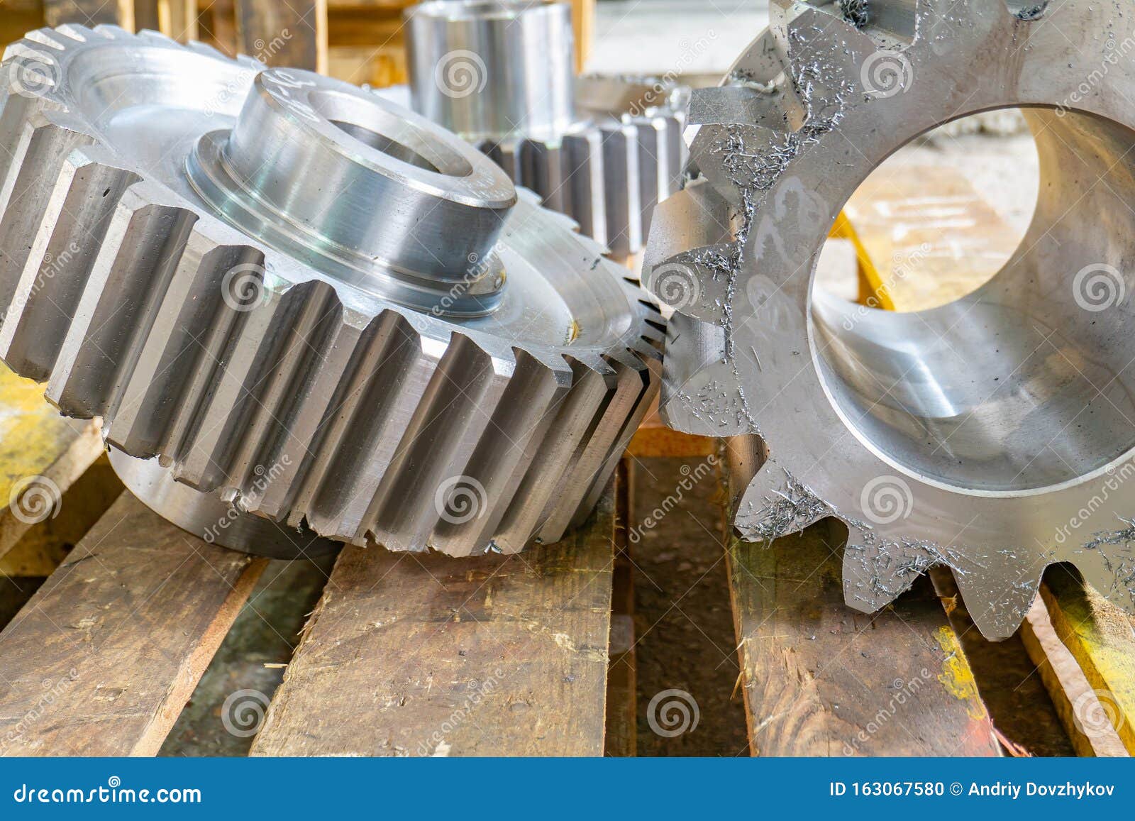 Gears on the Rack after Manufacturing at the Manufacturing Plant. Gear ...