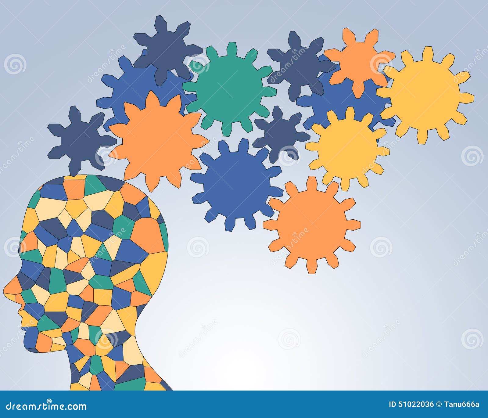 Inside The Brain. Concept Of Neurons And Nervous System Stock ...