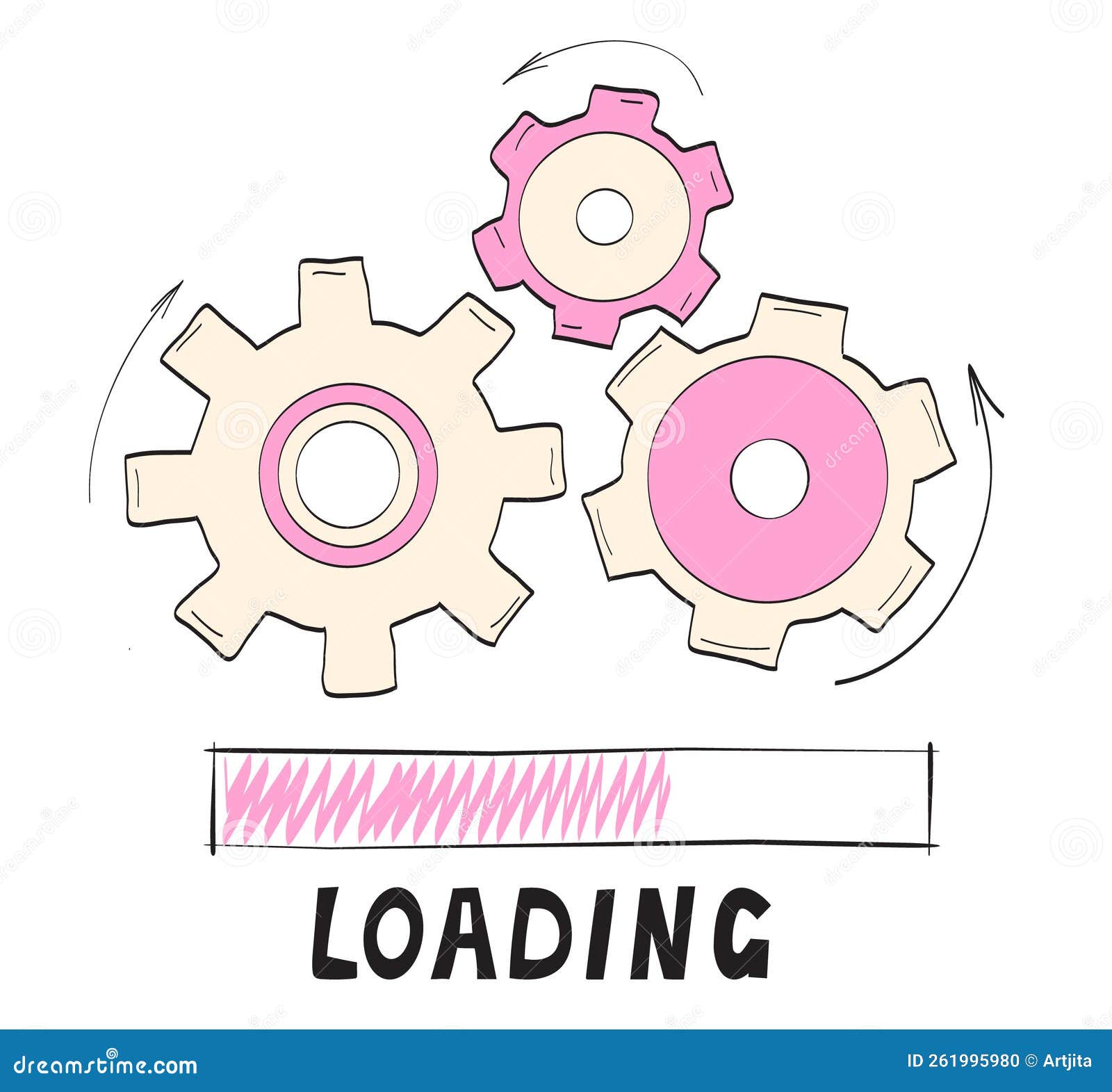 Icons Of Loader. Bar With Circles For Buffering Of Load. Symbols Of ...