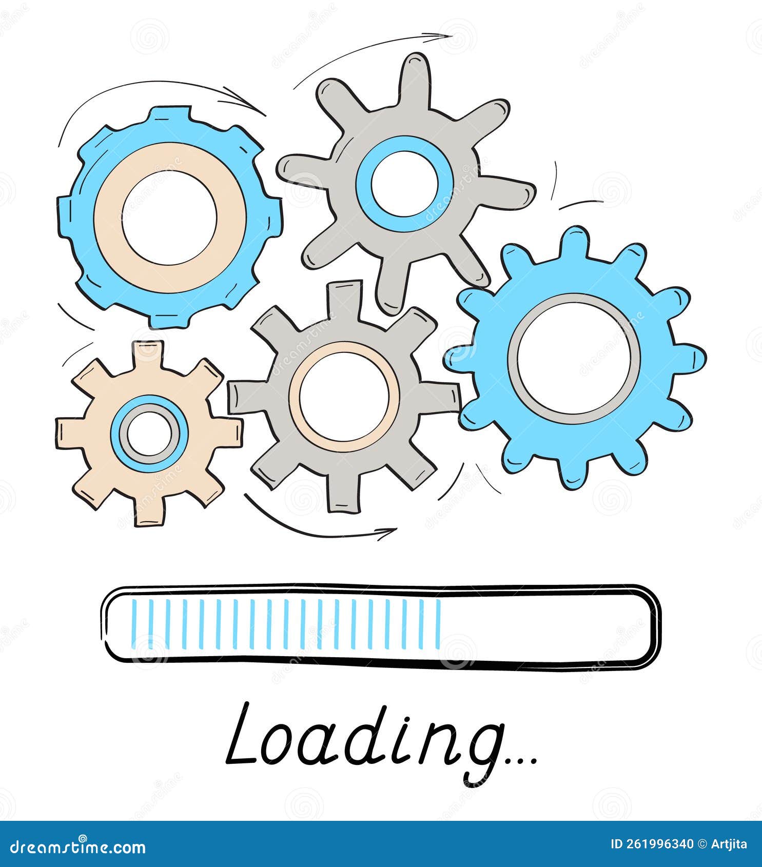 Icons Of Loader. Bar With Circles For Buffering Of Load. Symbols Of ...
