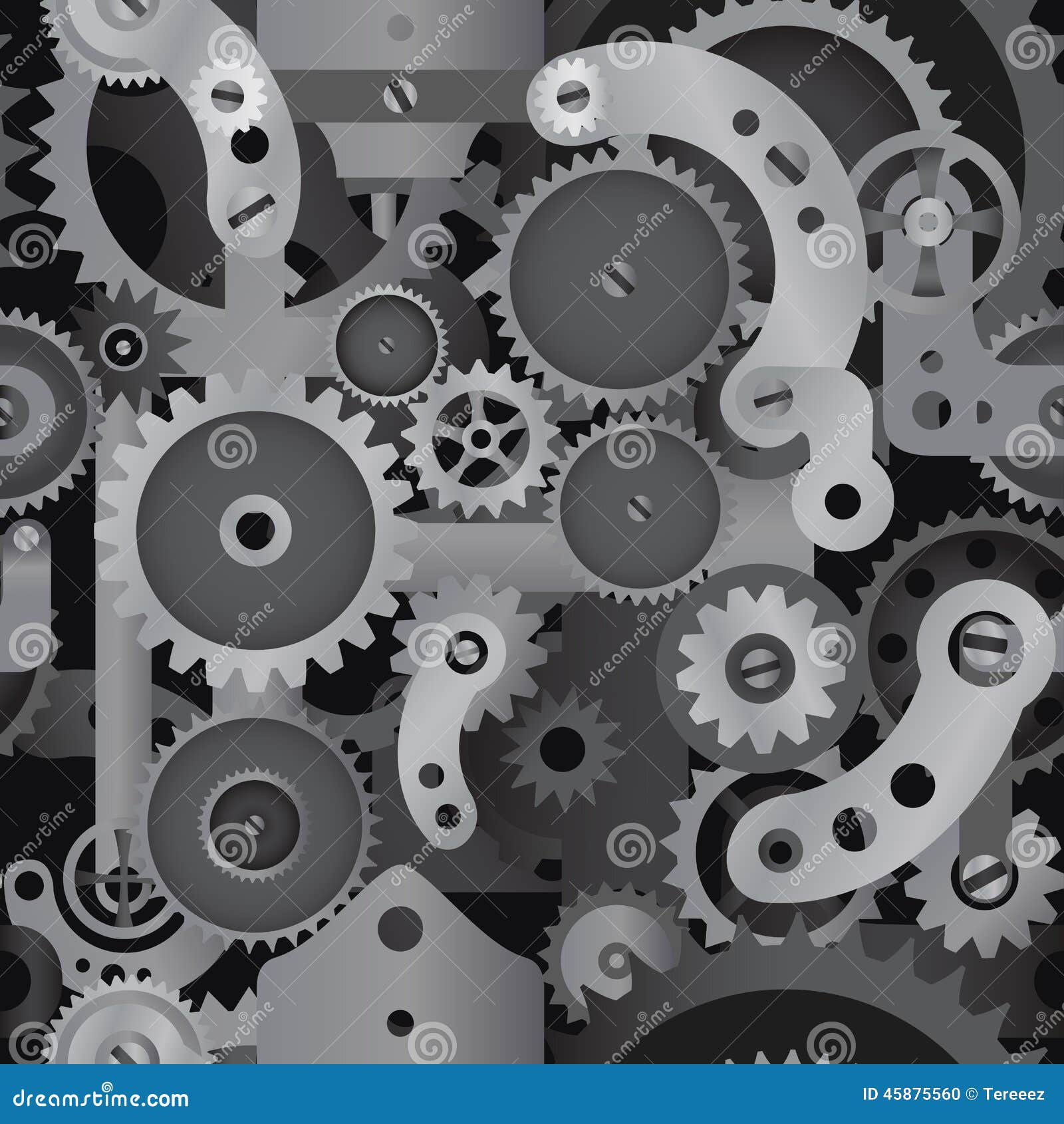 Gears Seamless Pattern. Bright Background For Childrens Textiles ...