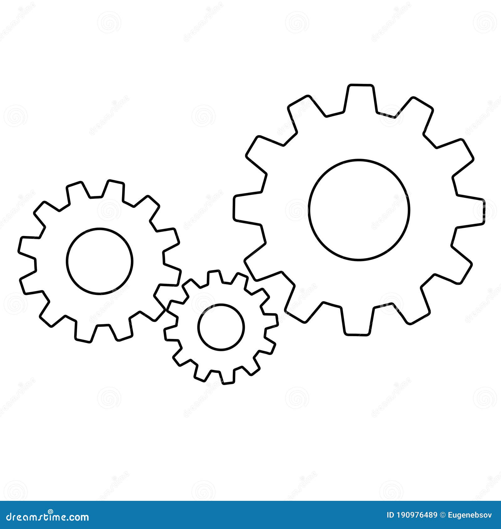 Gears Sign Simple Icon on Background Stock Vector - Illustration of ...