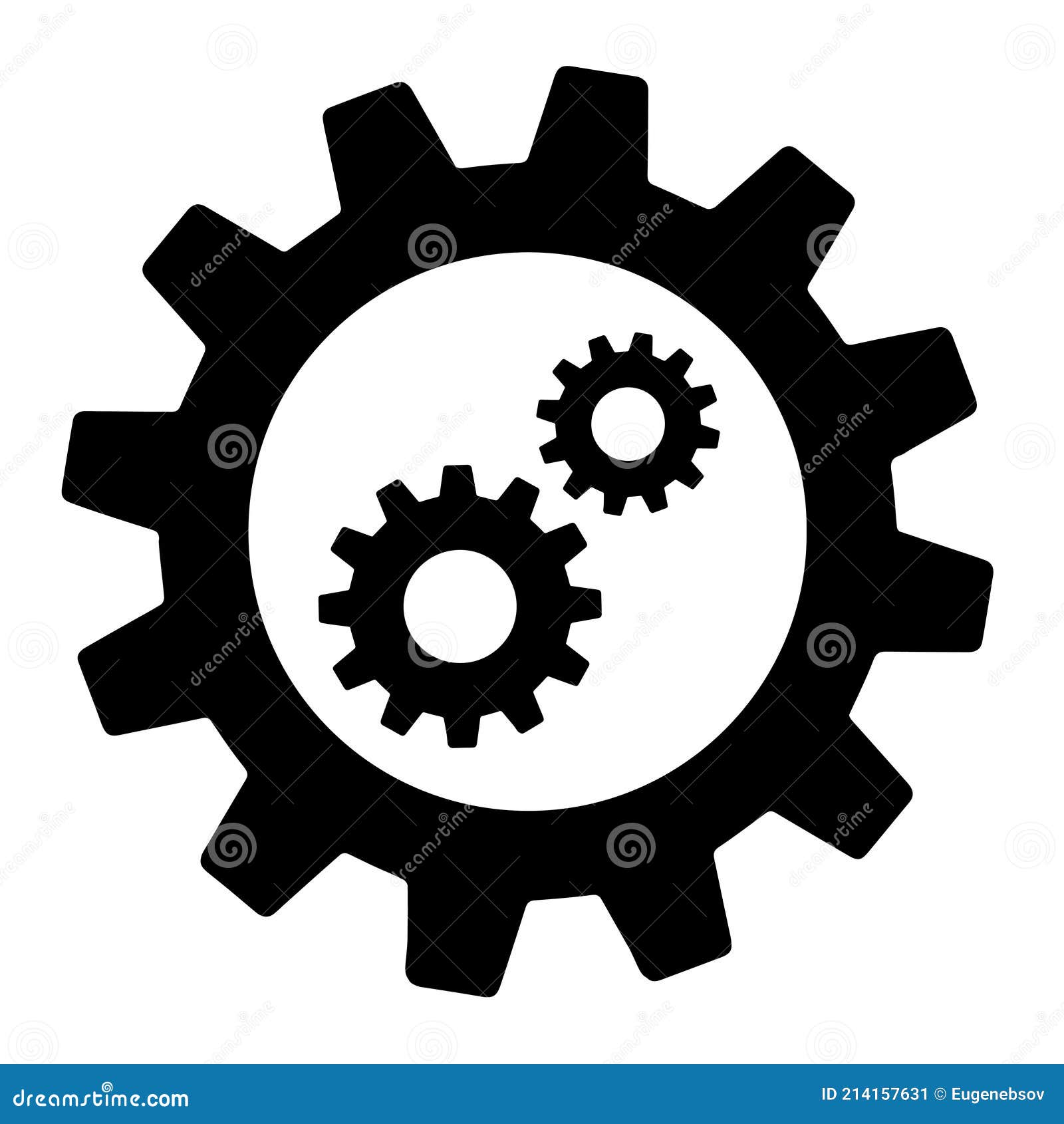 Gears Sign Simple Icon on Background. Icon of Work Tools Stock Vector ...