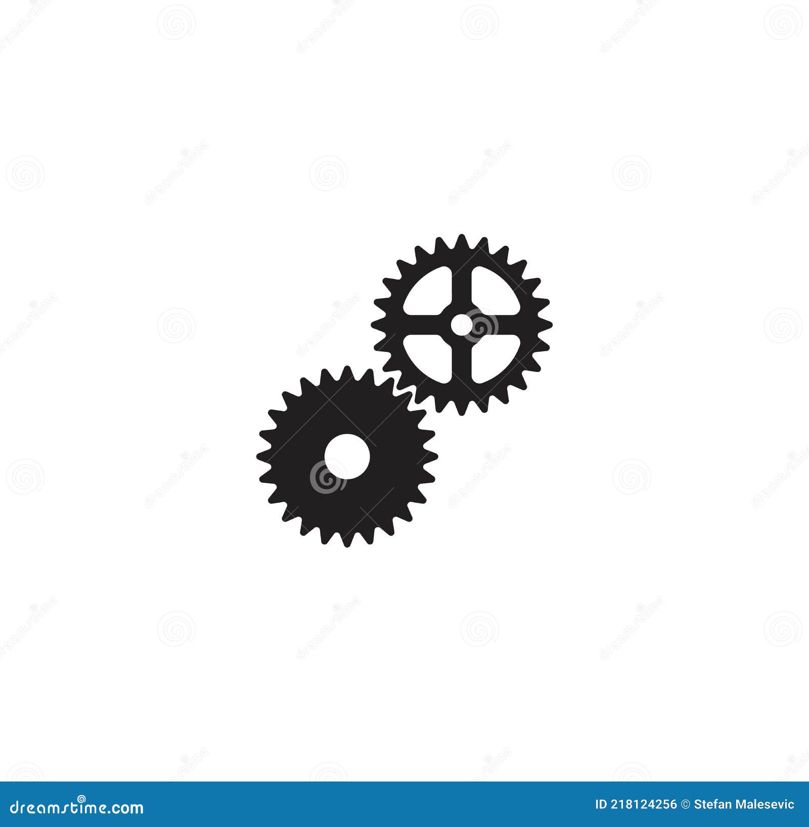 Gears Sign Icon. Stripped Gears Icon. Gears In Box Made Out Of Line ...