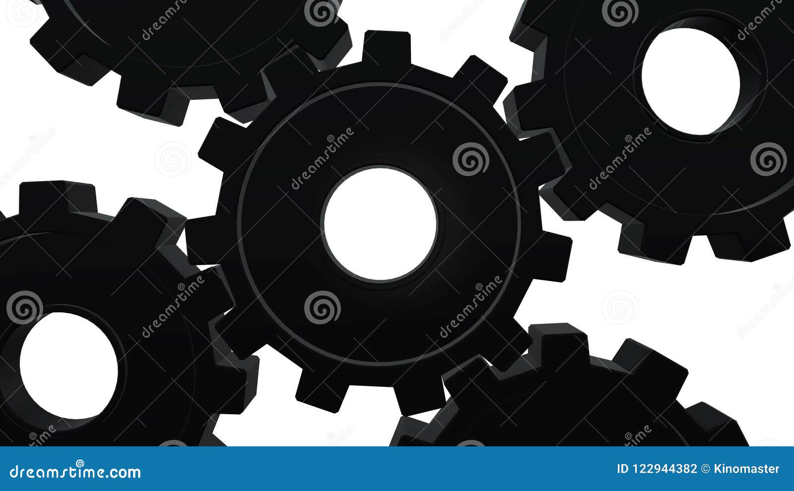 Gears Spinning on White Background Close Up. Alpha Channel Stock ...