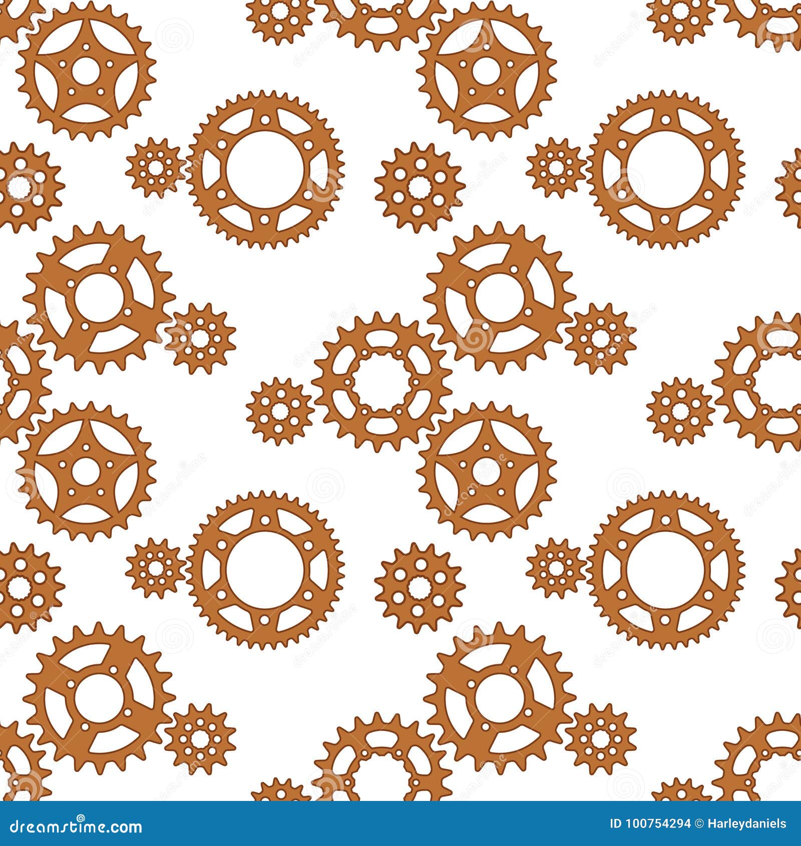Gears and Sprockets Seamless Pattern Stock Illustration - Illustration ... Gears and Sprockets Seamless Pattern Stock Illustration - Illustration ...