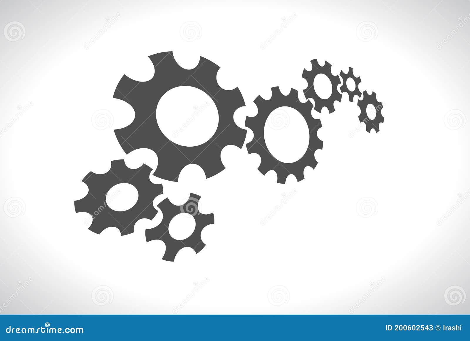 Gears teamwork design 3d stock vector. Illustration of icon - 200602543