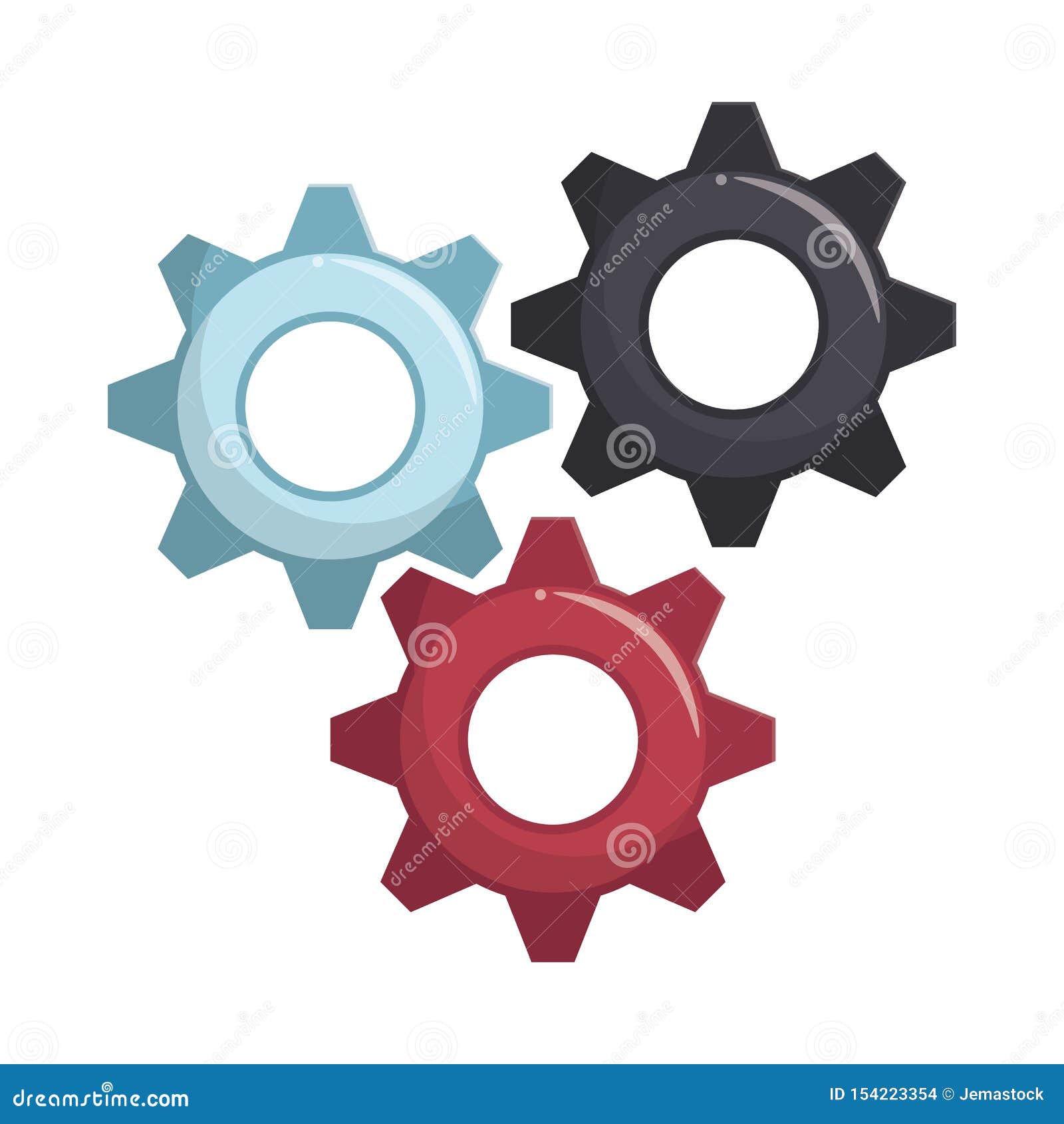 Gears Technology Support Industry Cartoon Stock Vector - Illustration ...