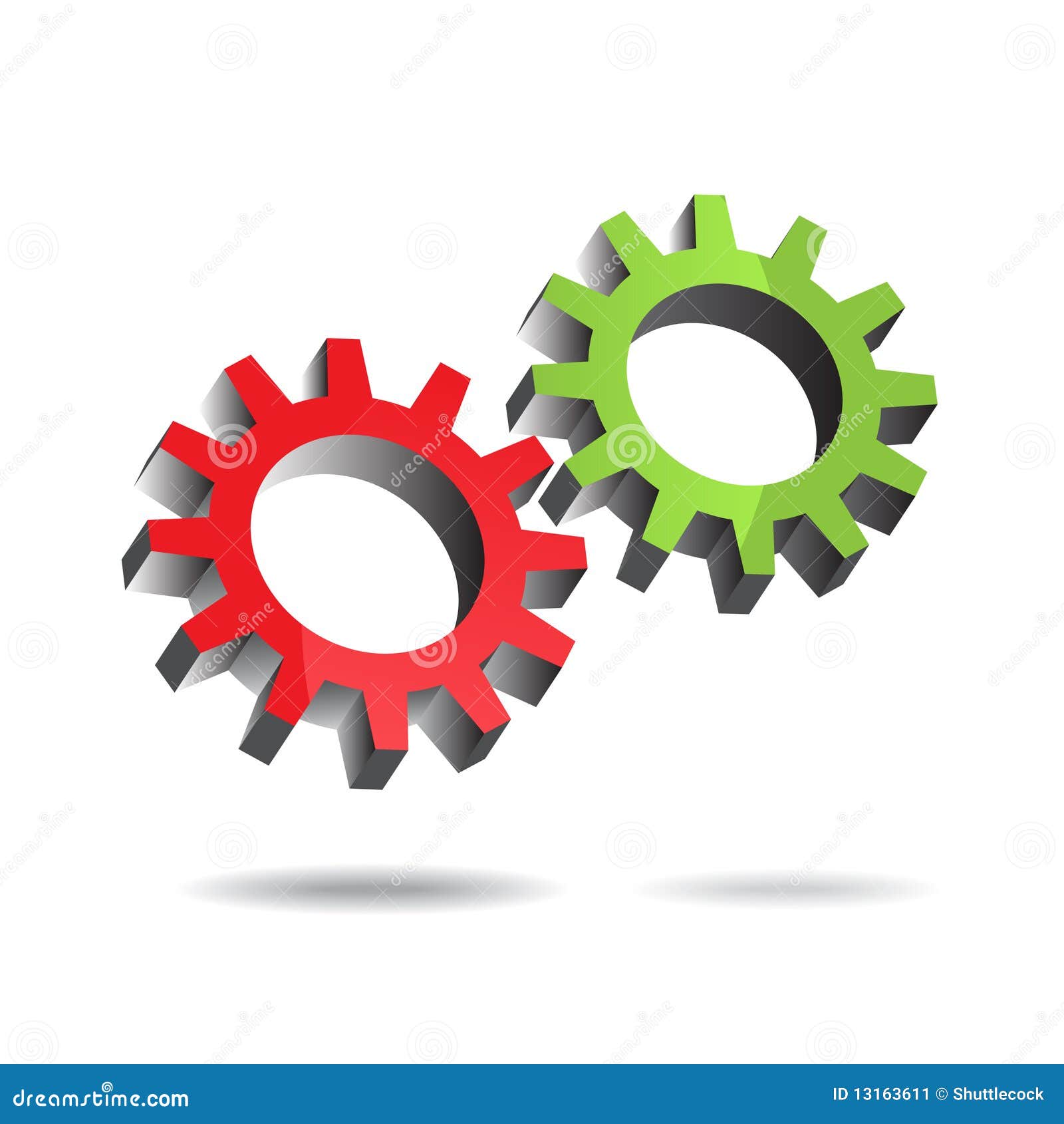 Gears turning stock vector. Illustration of engineering - 13163611