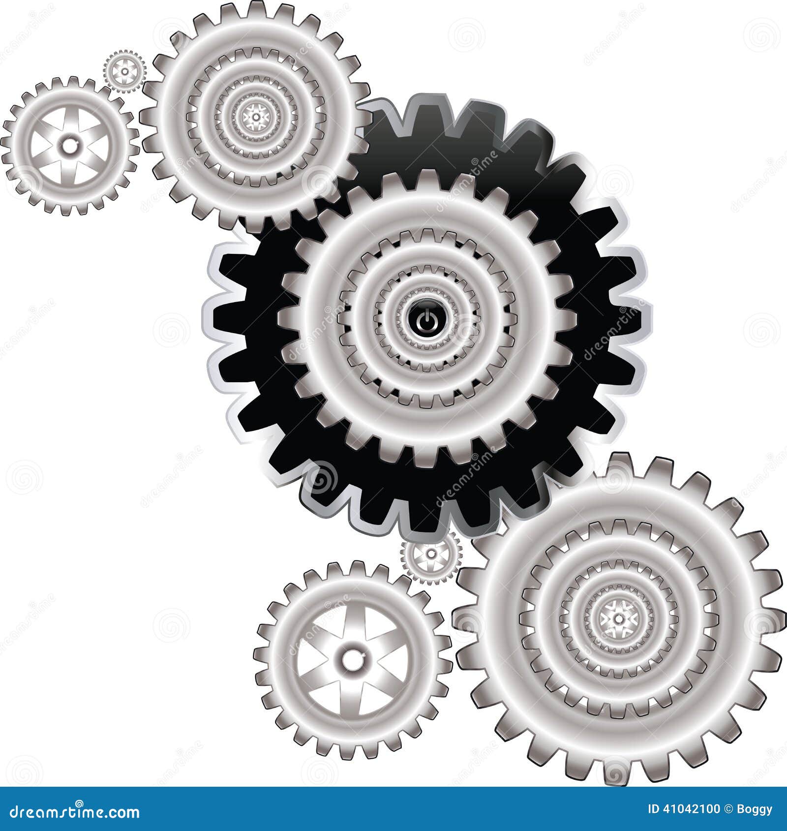 The gears stock vector. Illustration of mechanism, progress - 41042100