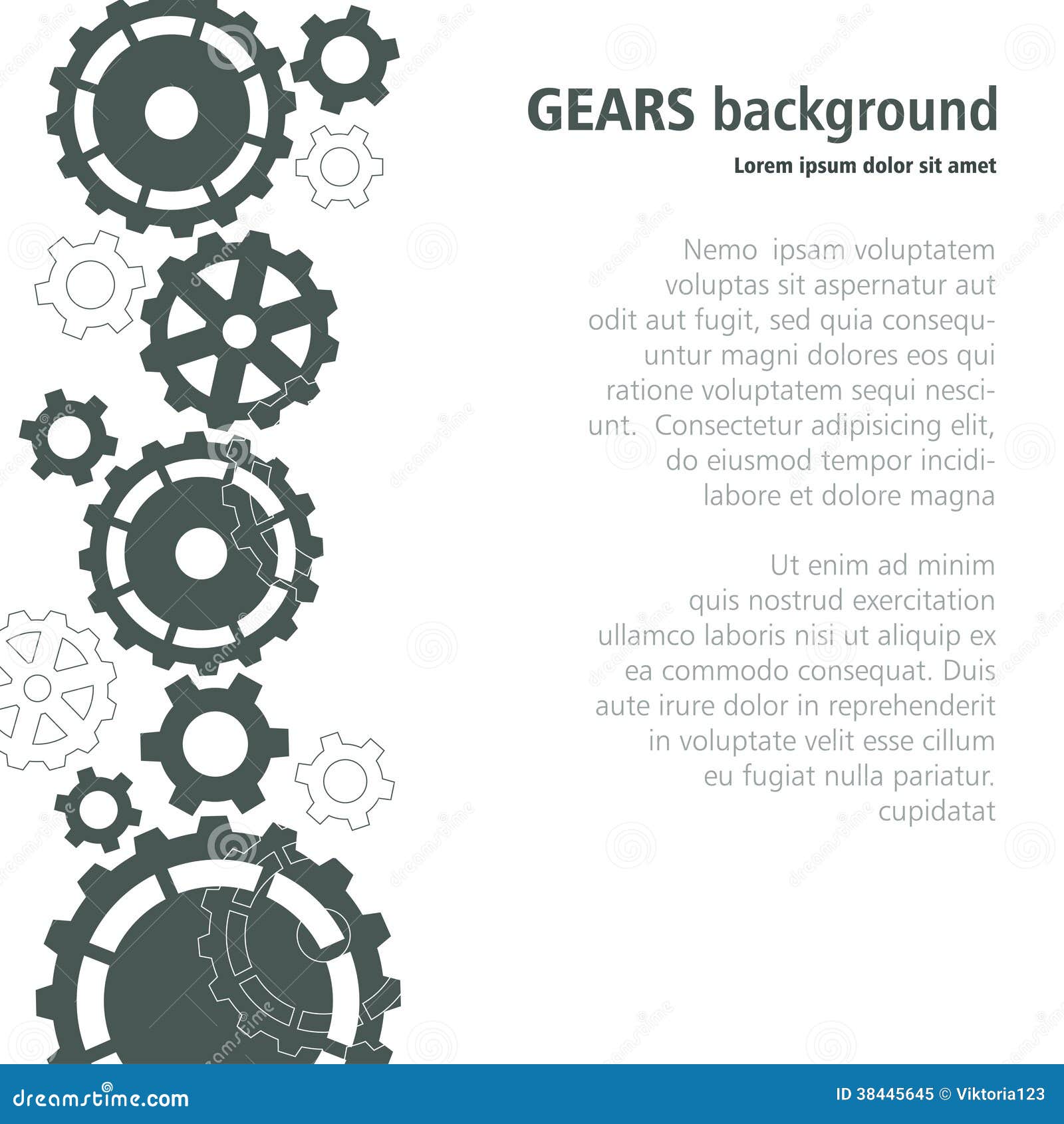 Gears Vertical Banner. Vector Illustration Stock Vector - Illustration ...
