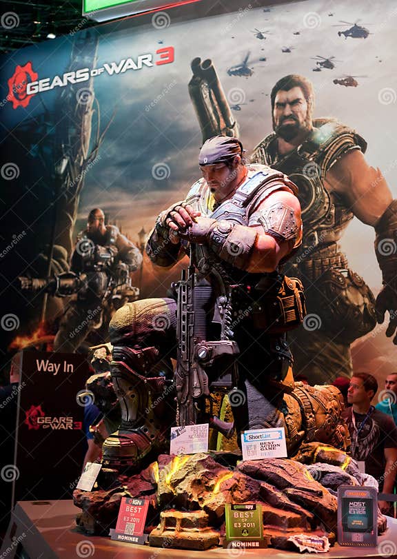 Gears of War 3 Marcus Phoenix Giant Statue Editorial Photography ...
