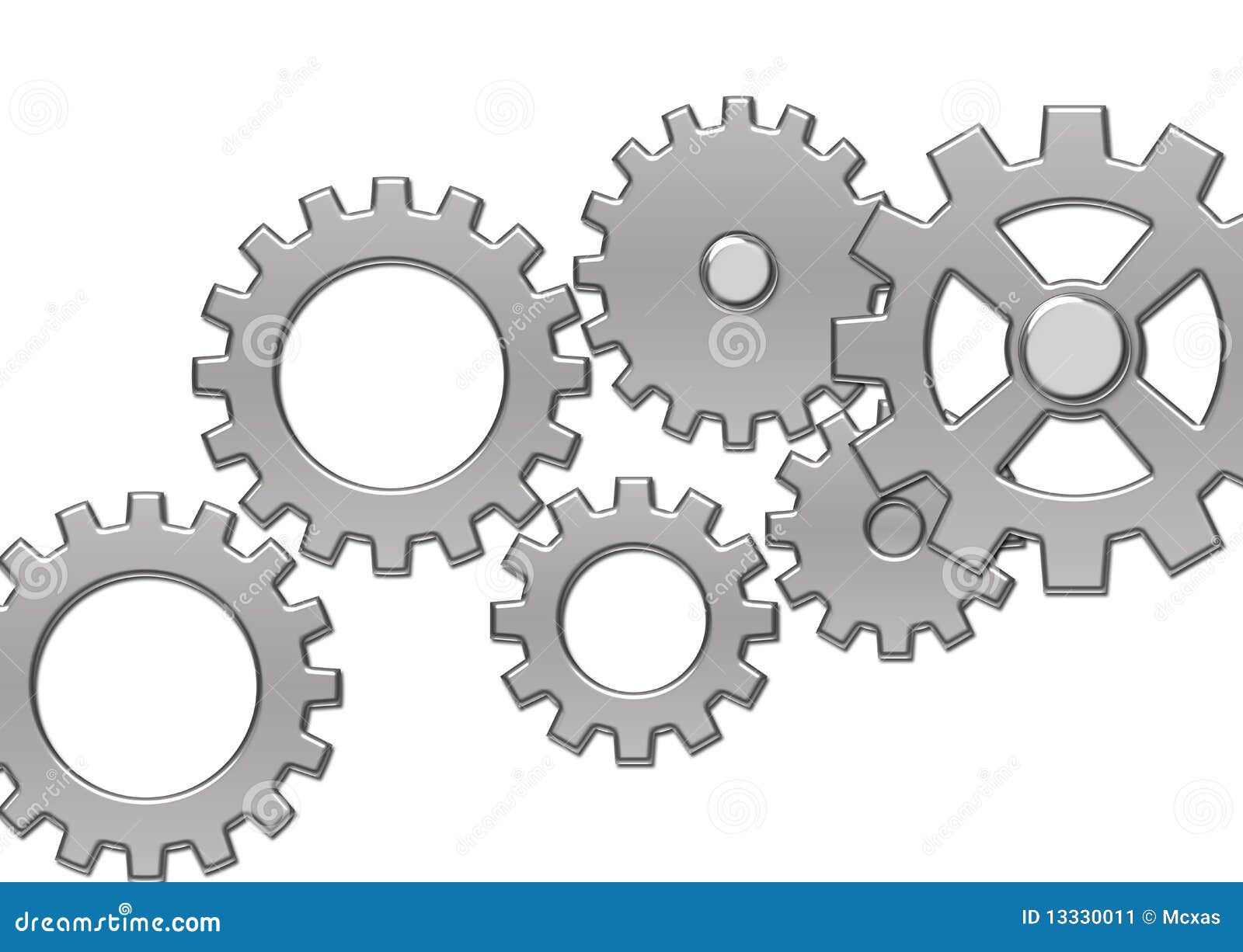 Gears on a White Background Stock Illustration - Illustration of ...