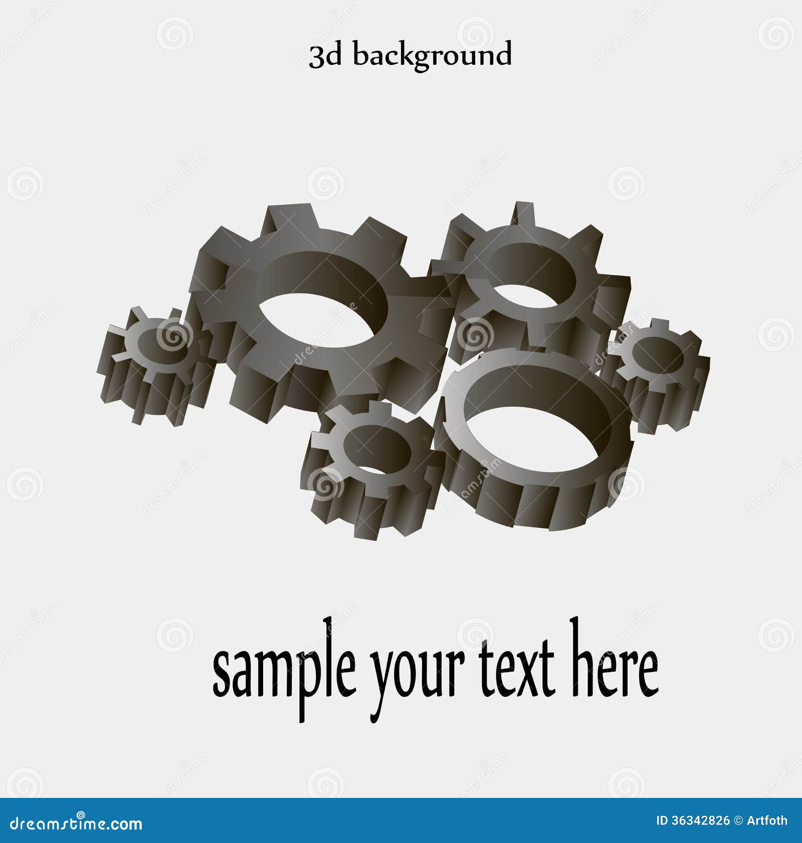 Gears on white background. stock illustration. Illustration of ...