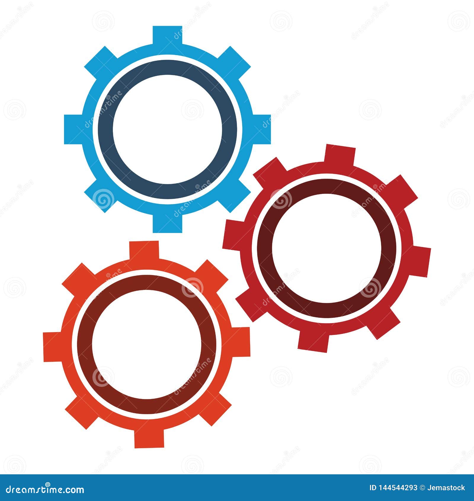 Gears working symbol stock vector. Illustration of power - 144544293