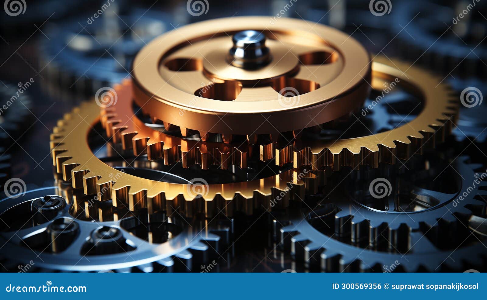 Gears Working Together Represent a Unity for Mission Stock Illustration ...