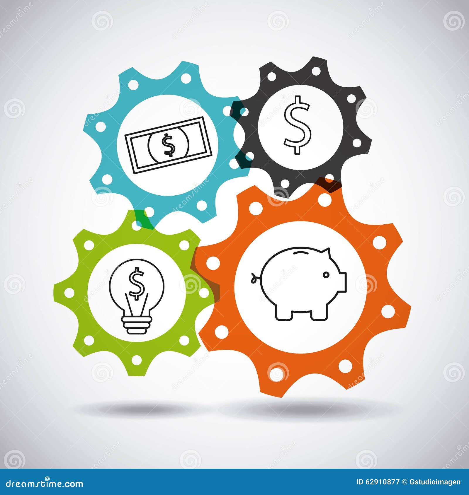 Gears World Map. Royalty-Free Stock Photography | CartoonDealer.com ...