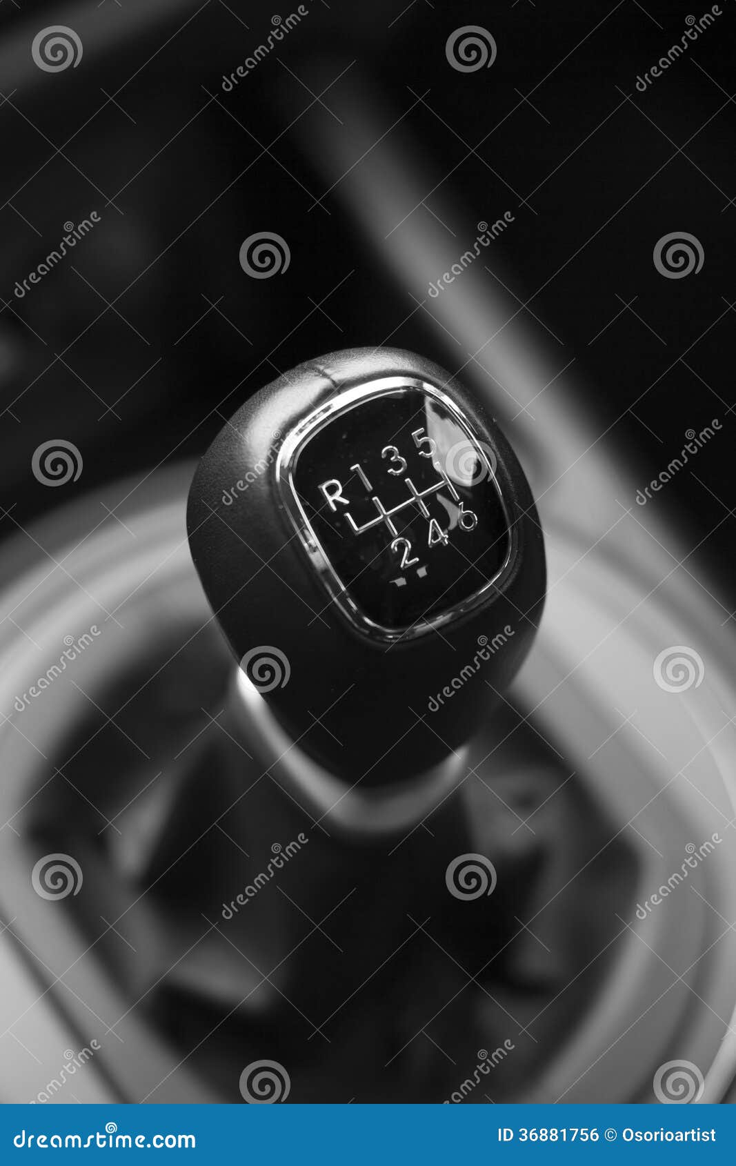 Gearstick of a Car, Six Speed Stock Photo - Image of handle, lifestyle ...