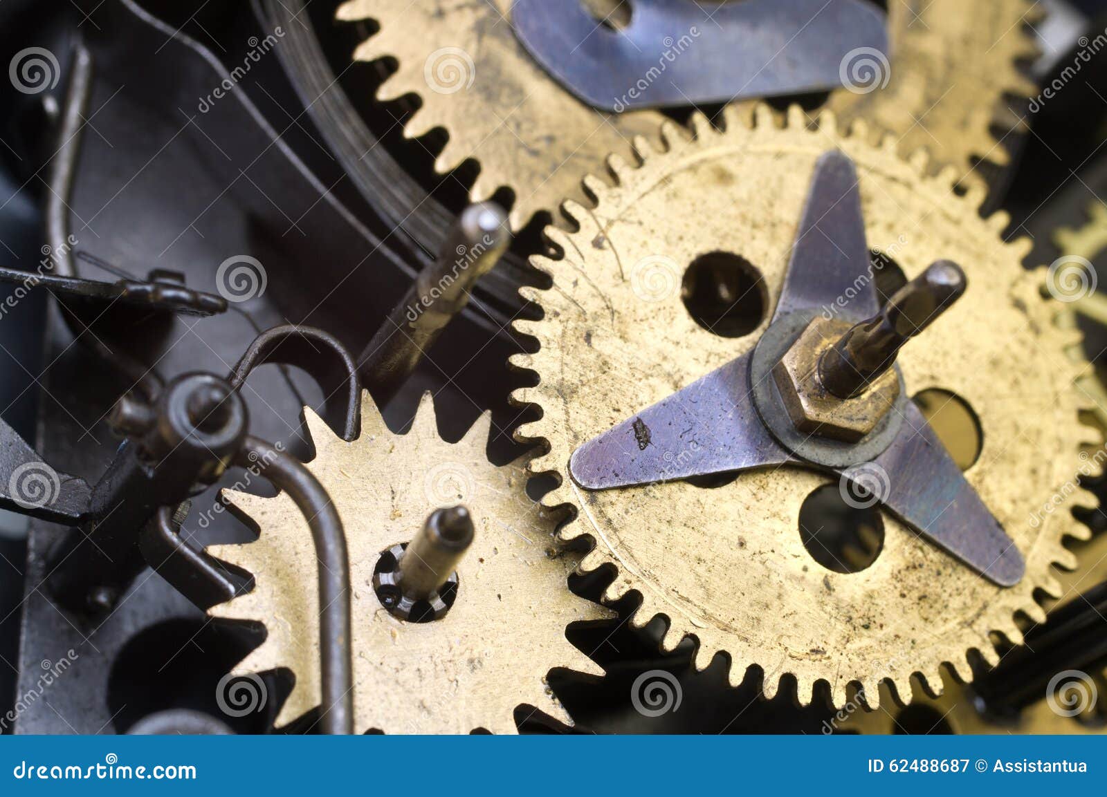 Gearwheels Inside Clock Mechanism. Royalty-Free Stock Photography ...