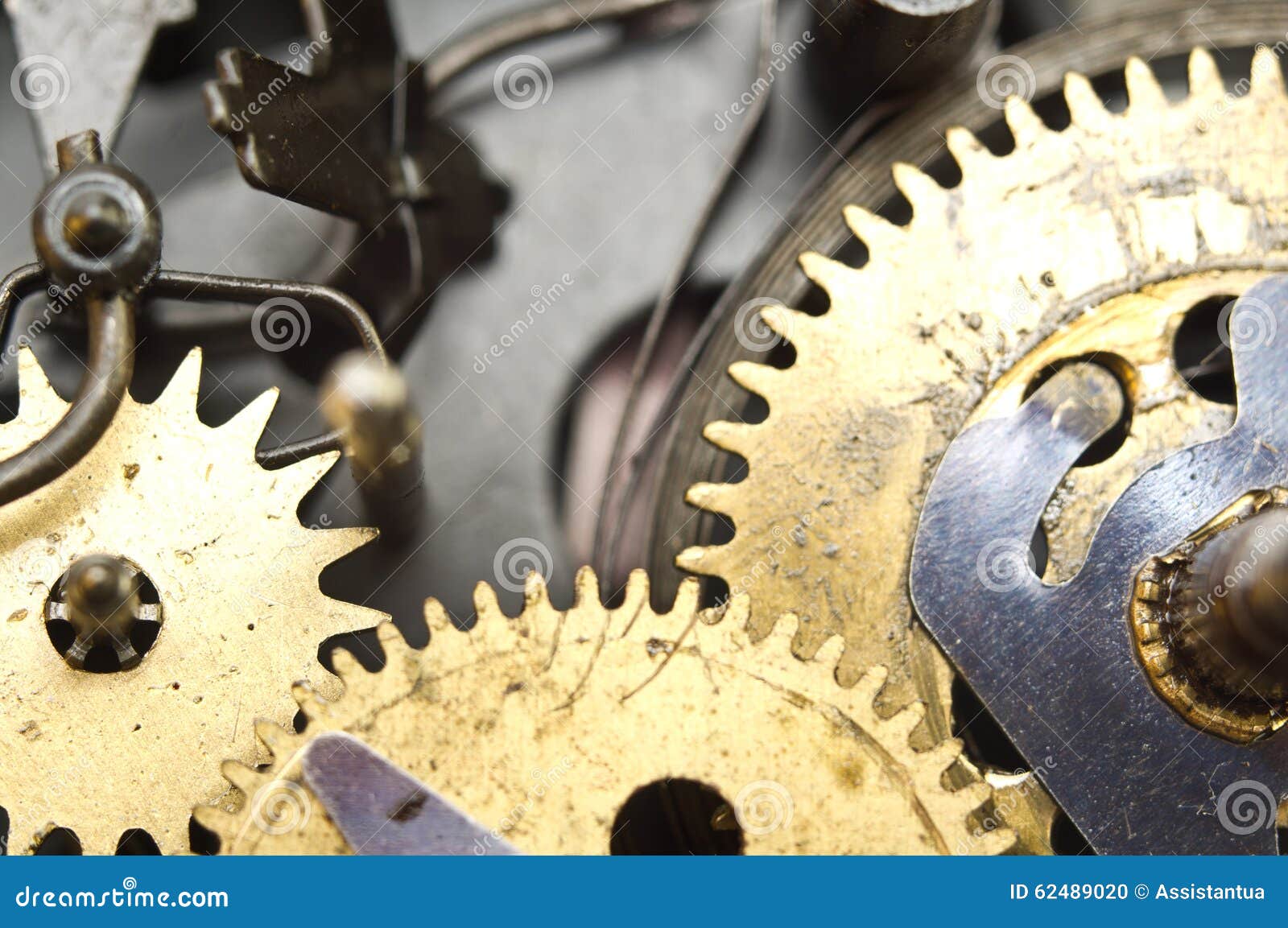 Gearwheels Inside Clock Mechanism. Stock Photo - Image of concepts ...