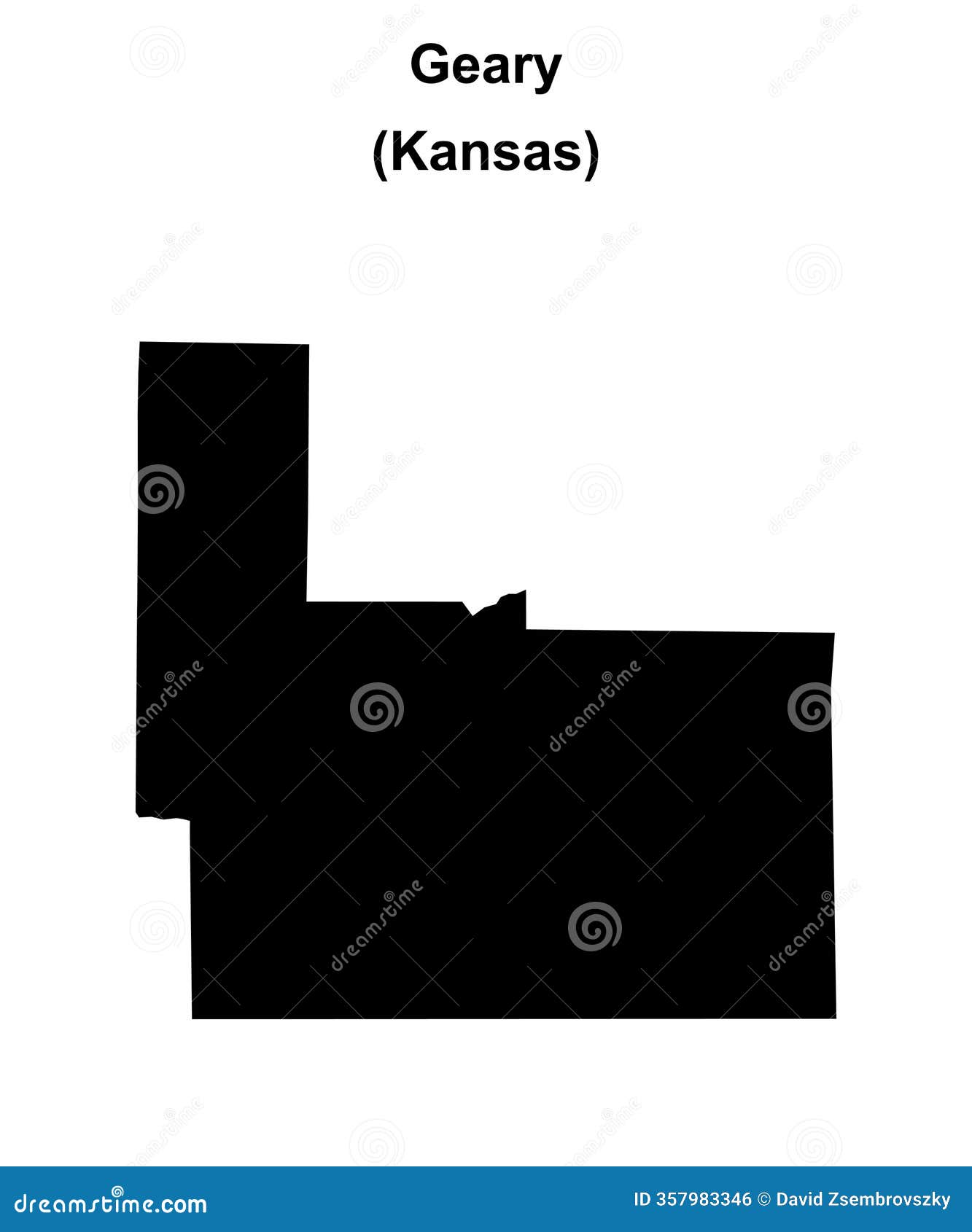 Geary outline map stock illustration. Illustration of template - 357983346