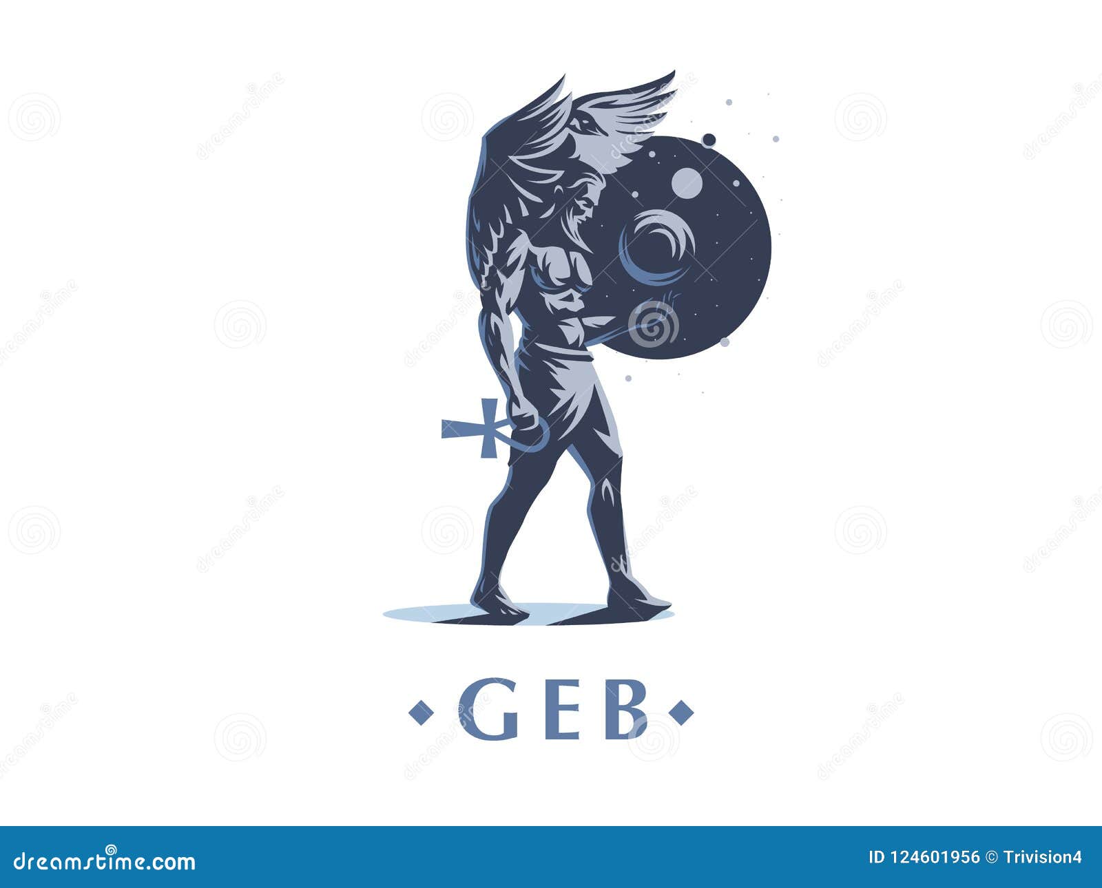 Geb, Dios Egipcio De La Tierra Vector Ilustración del Vector ...