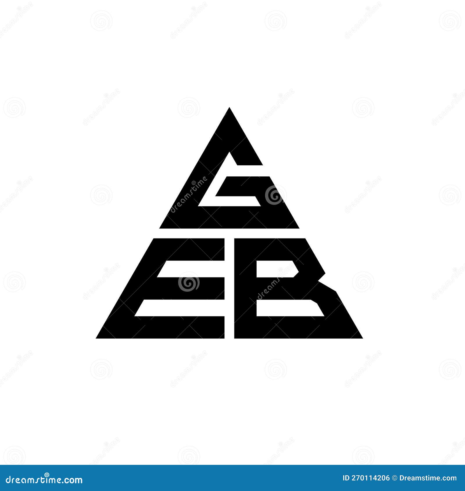 GEB Triangle Letter Logo Design With Triangle Shape. GEB Triangle Logo ...