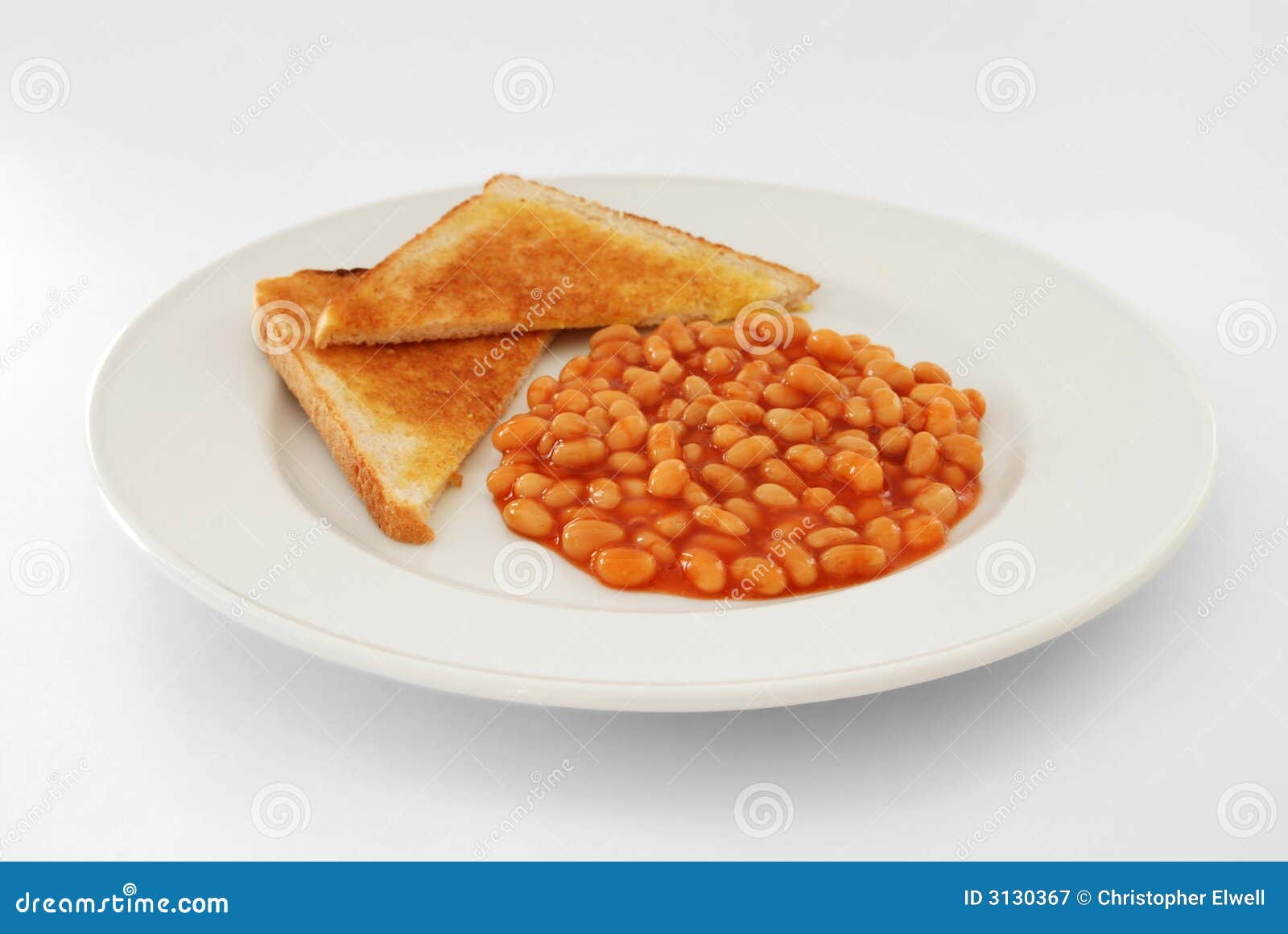 Gebakken bonen op toost stock afbeelding. Image of toost - 3130367
