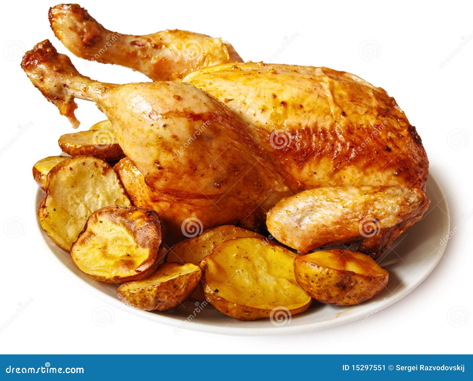 Gebakken kip stock afbeelding. Image of culinair, vakantie - 15297551