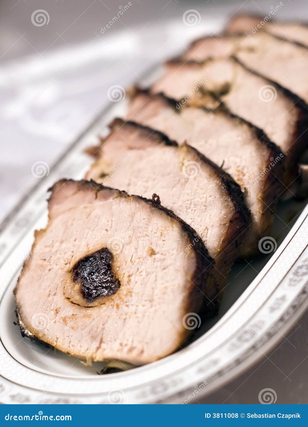 Gebakken Varkensvlees Met Pruim Stock Foto - Image of europees, koken ...