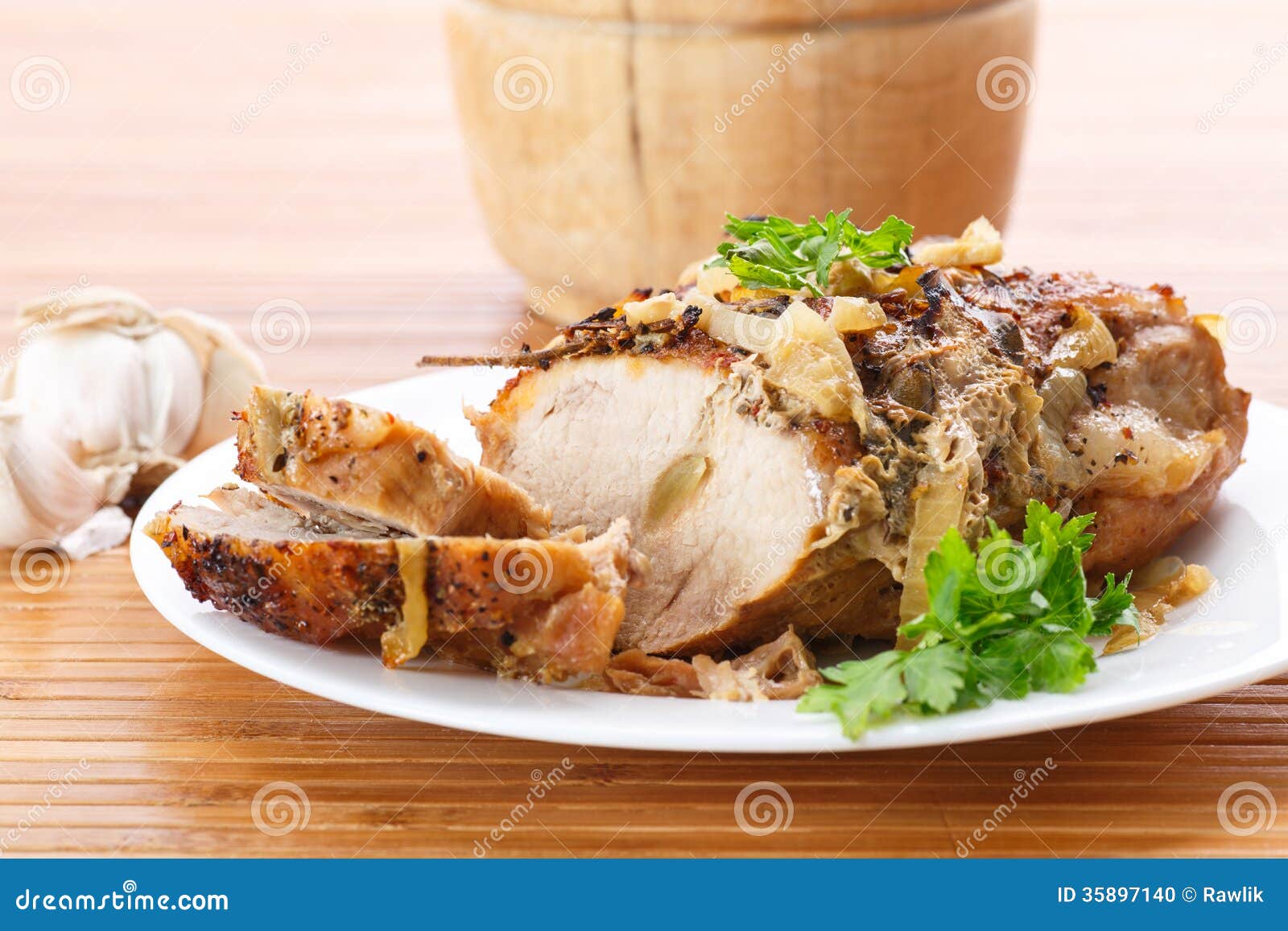 Gebakken vlees stock foto. Image of koken, vers, plaat - 35897140