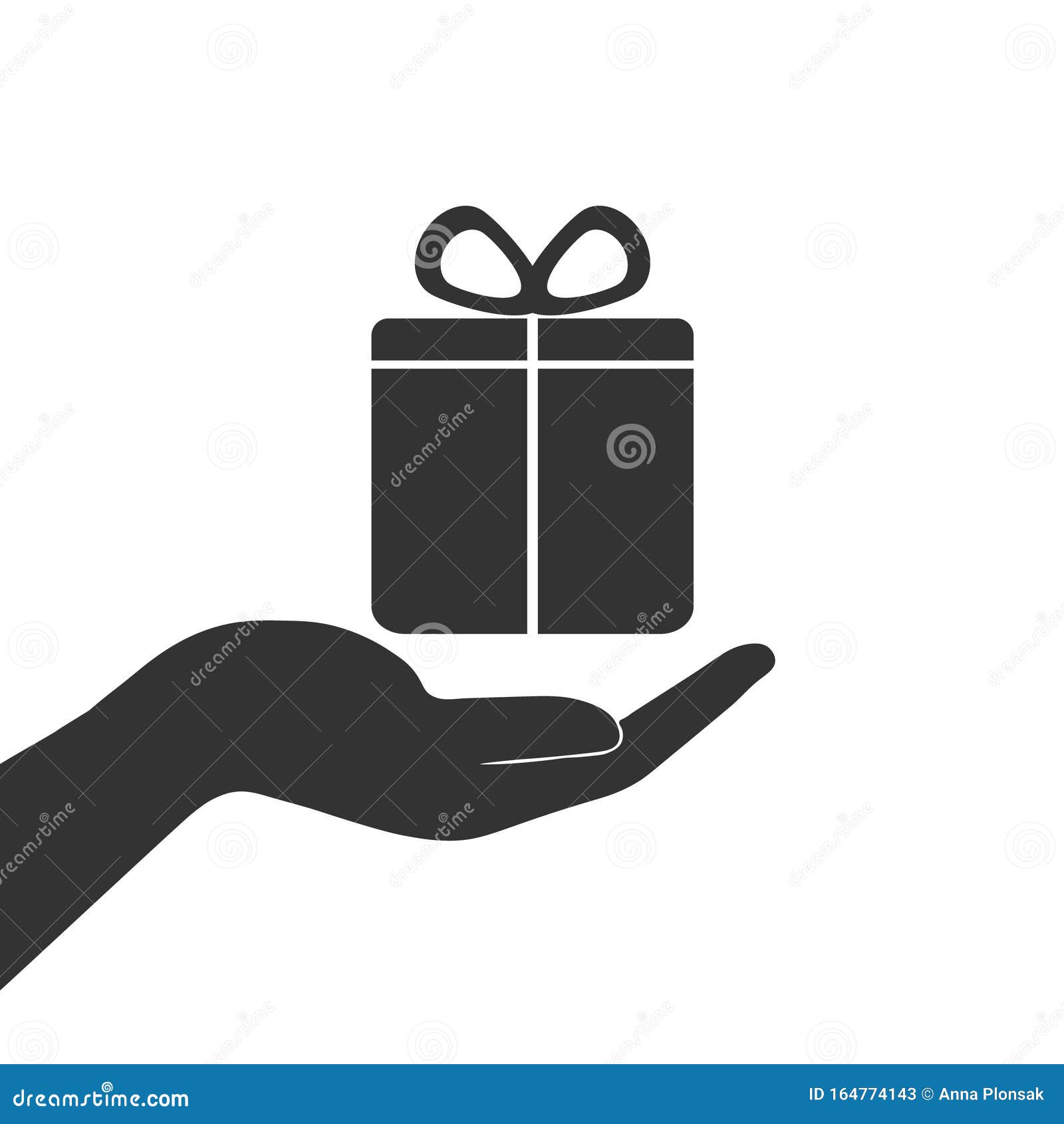 Geben Sie Ein Geschenksymbol Vector-Illustration Stock Abbildung ...