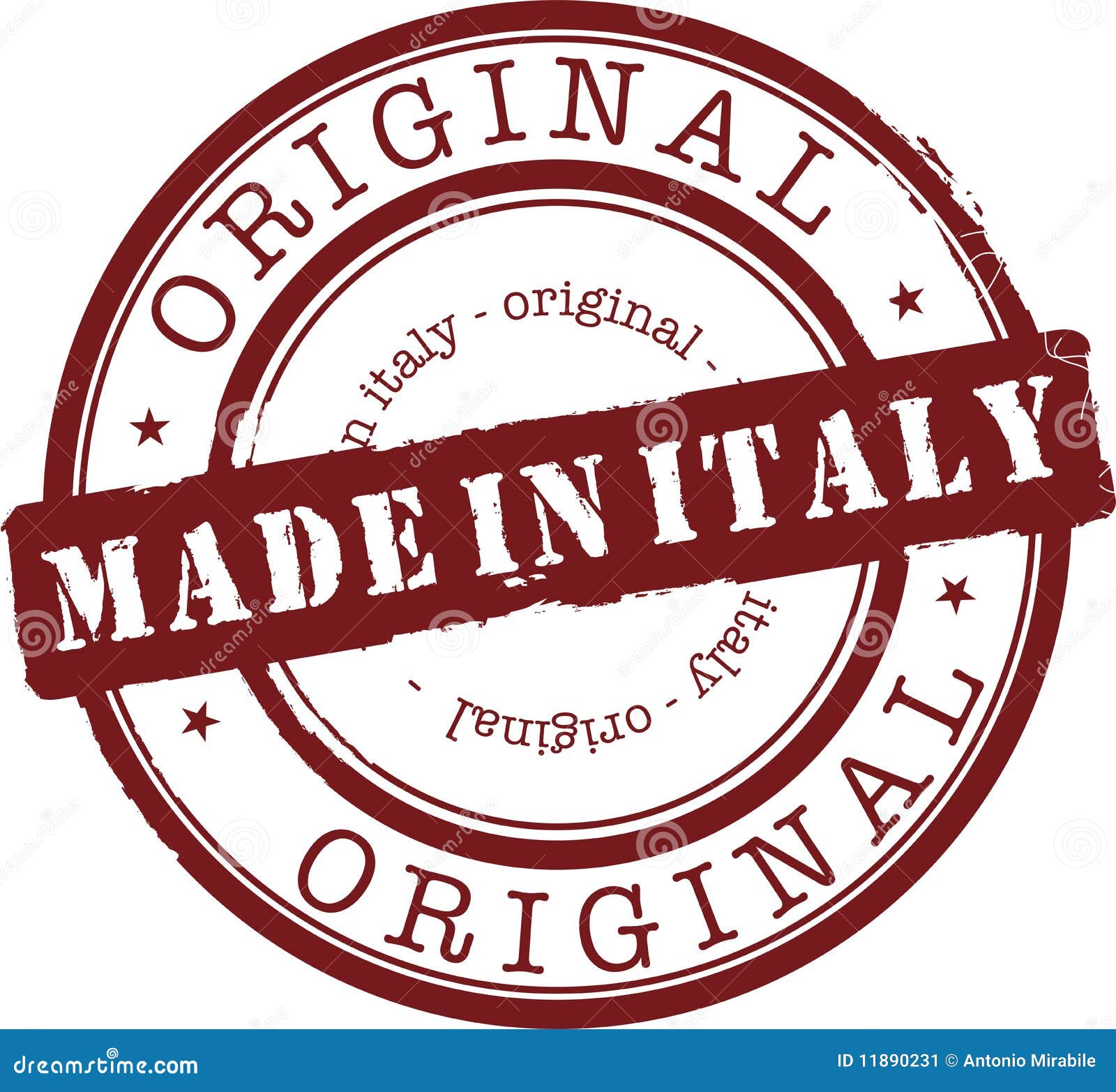 Gebildet in Italien vektor abbildung. Illustration von gemasert - 11890231