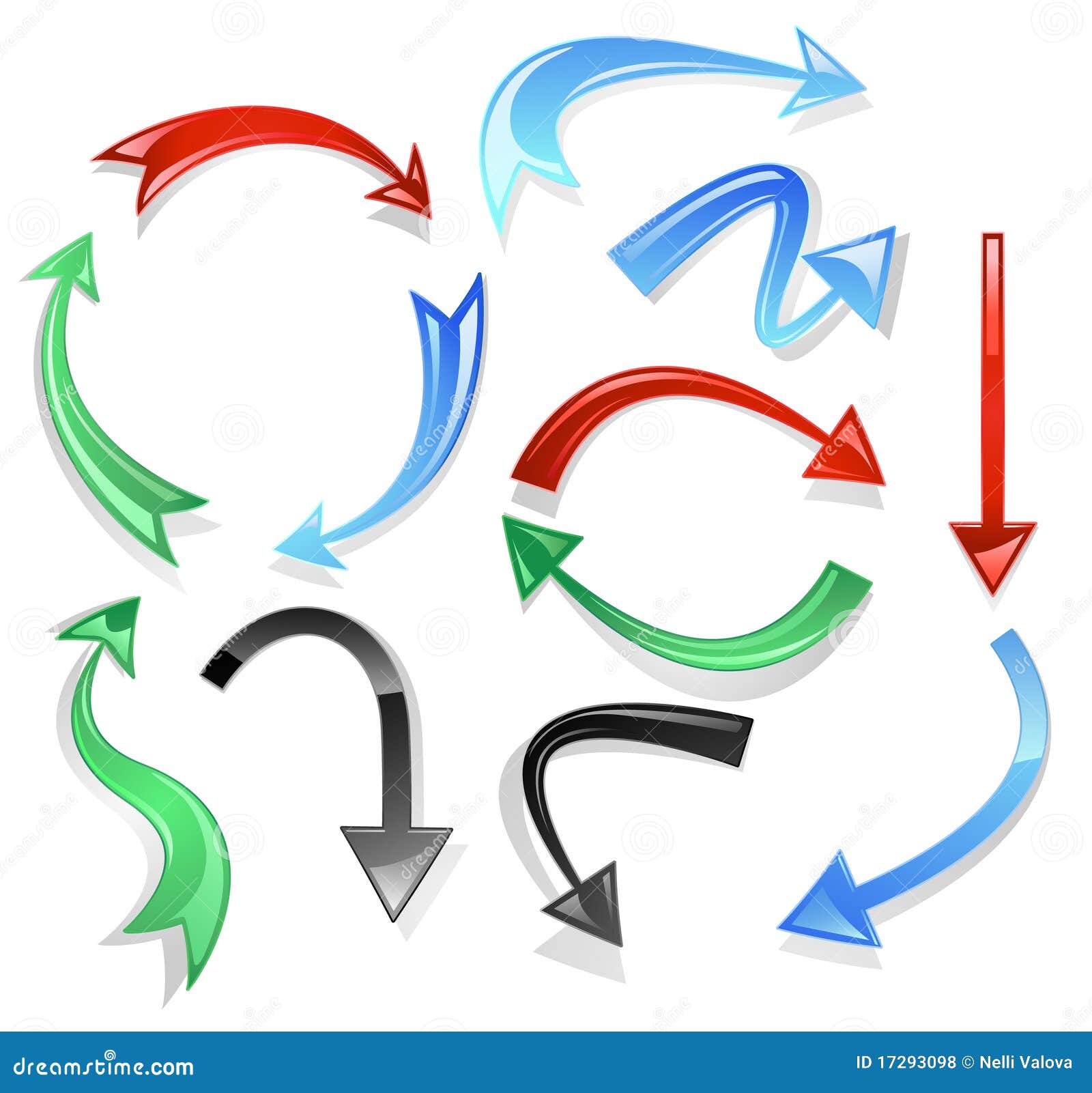 Gebogene Pfeile Gebildet Vom Glas Vektor Abbildung - Illustration von ...