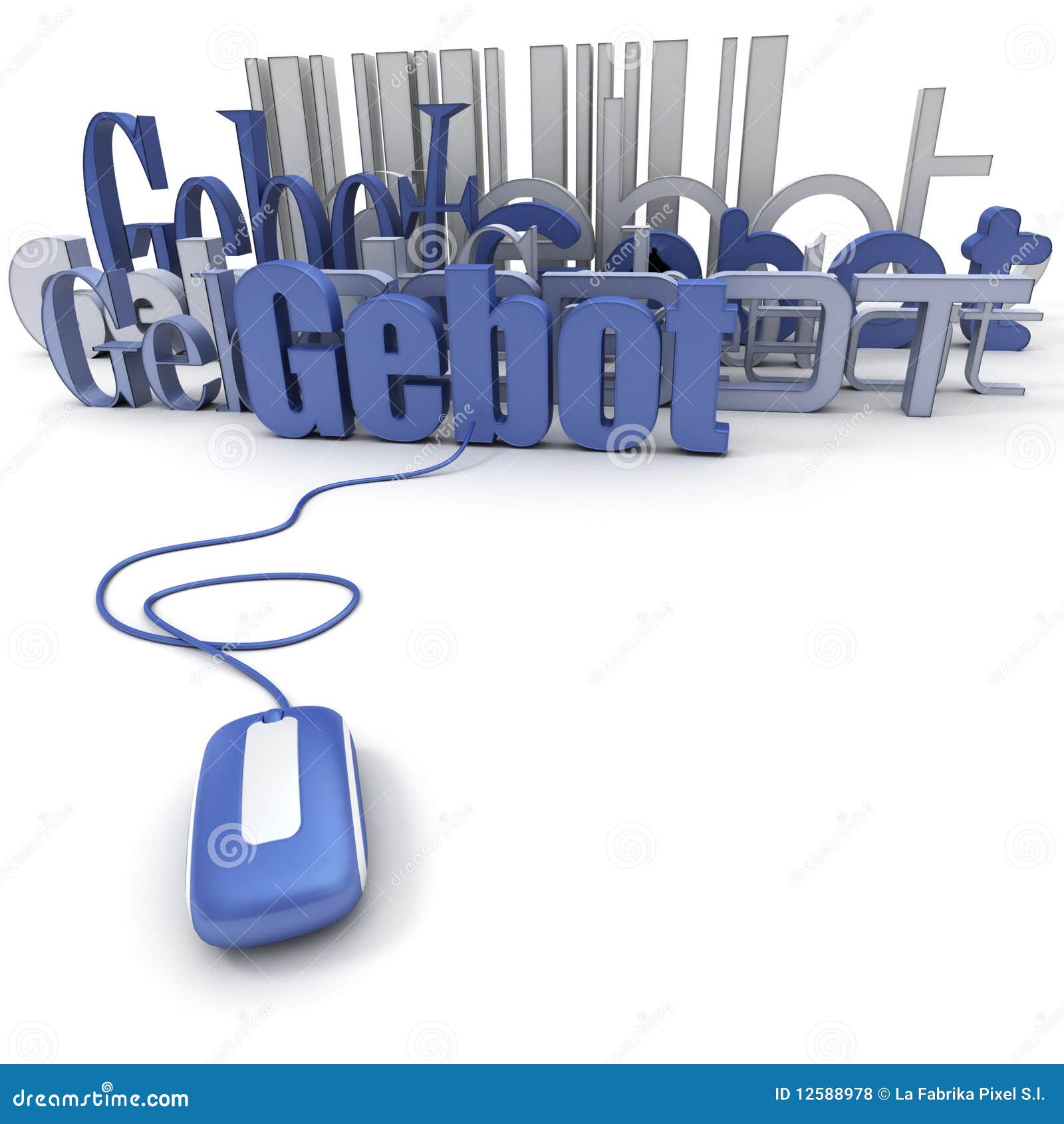 Gebot, Online Bid in German Stock Illustration - Illustration of trade ...