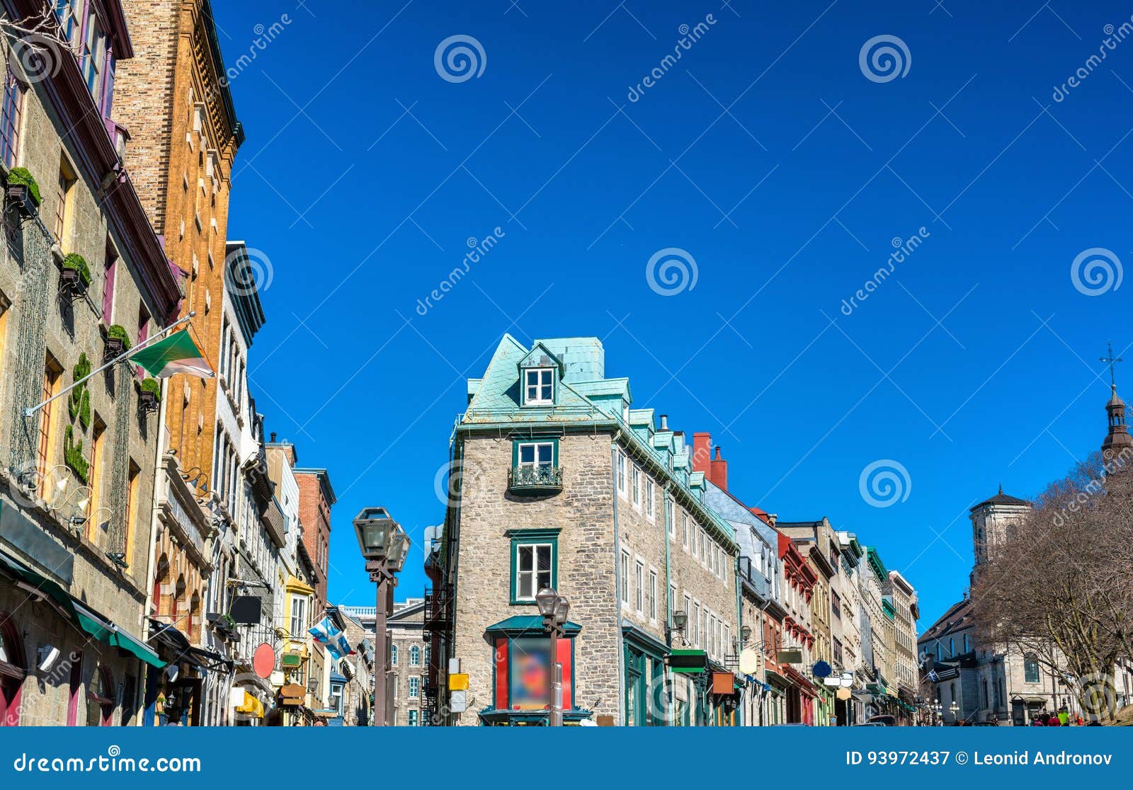 Gebouwen in De Oude Stad Van De Stad Van Quebec, Canada Stock ...