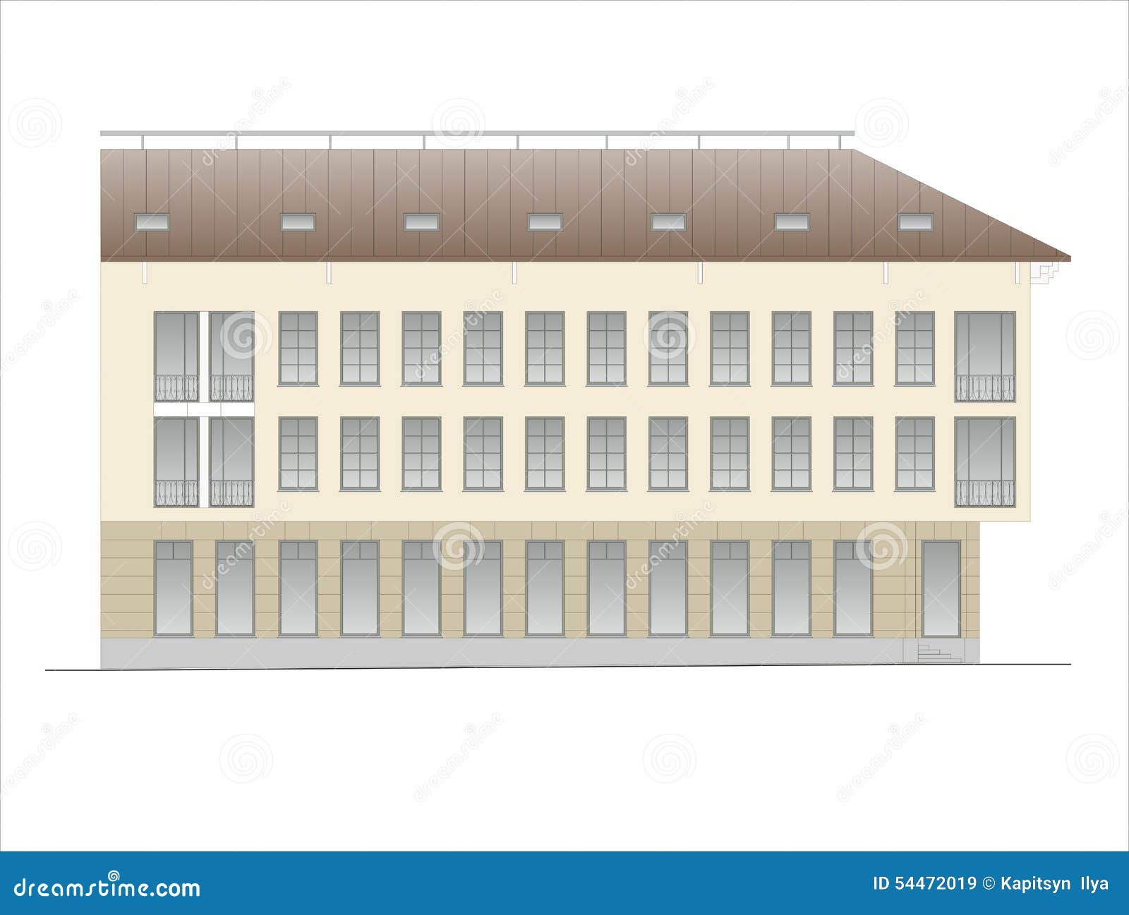 Gebouwen En Structuren Van De Vroege En Medio 20ste Eeuw Stock ...