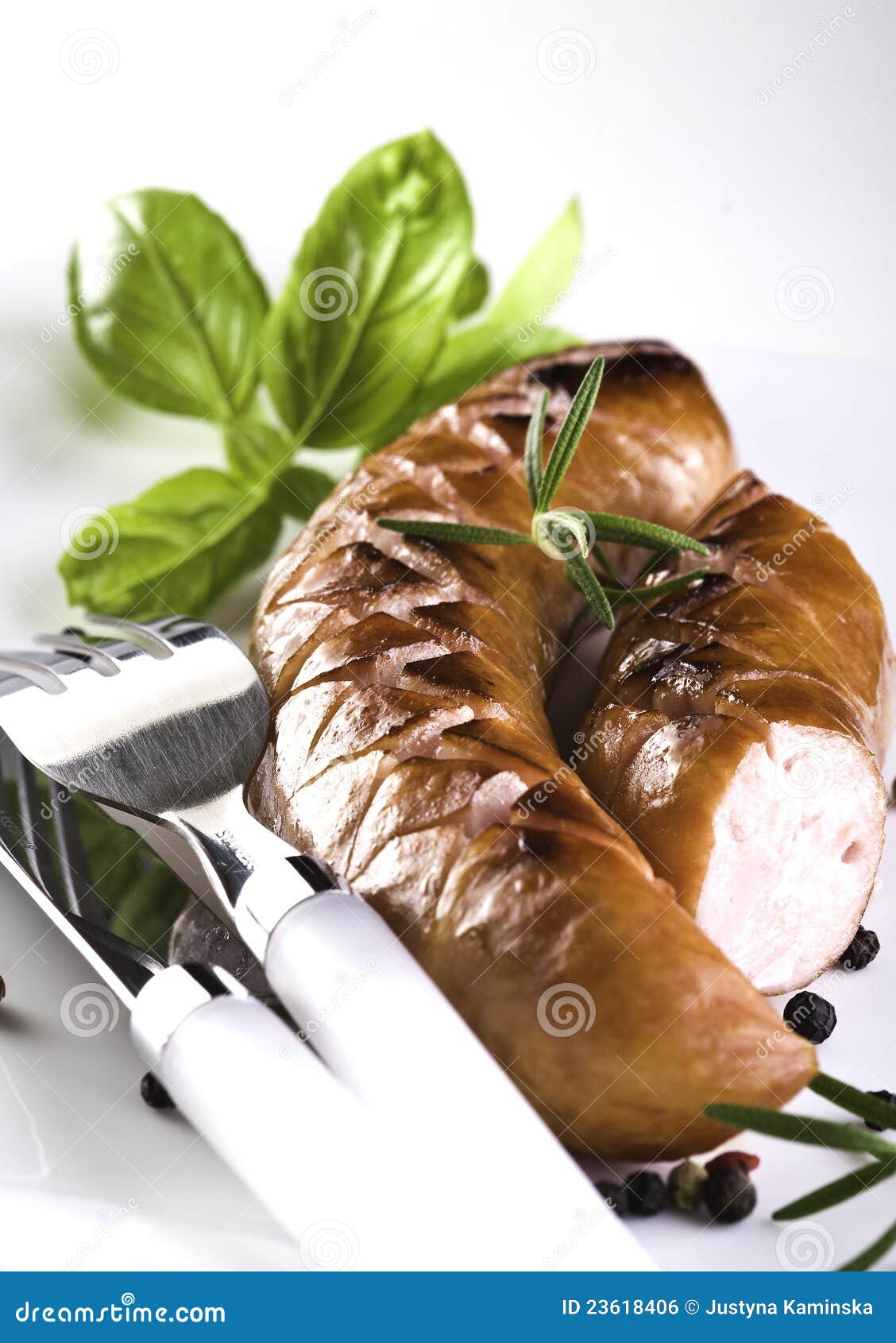 Gebraden worst stock foto. Image of worst, traditioneel - 23618406